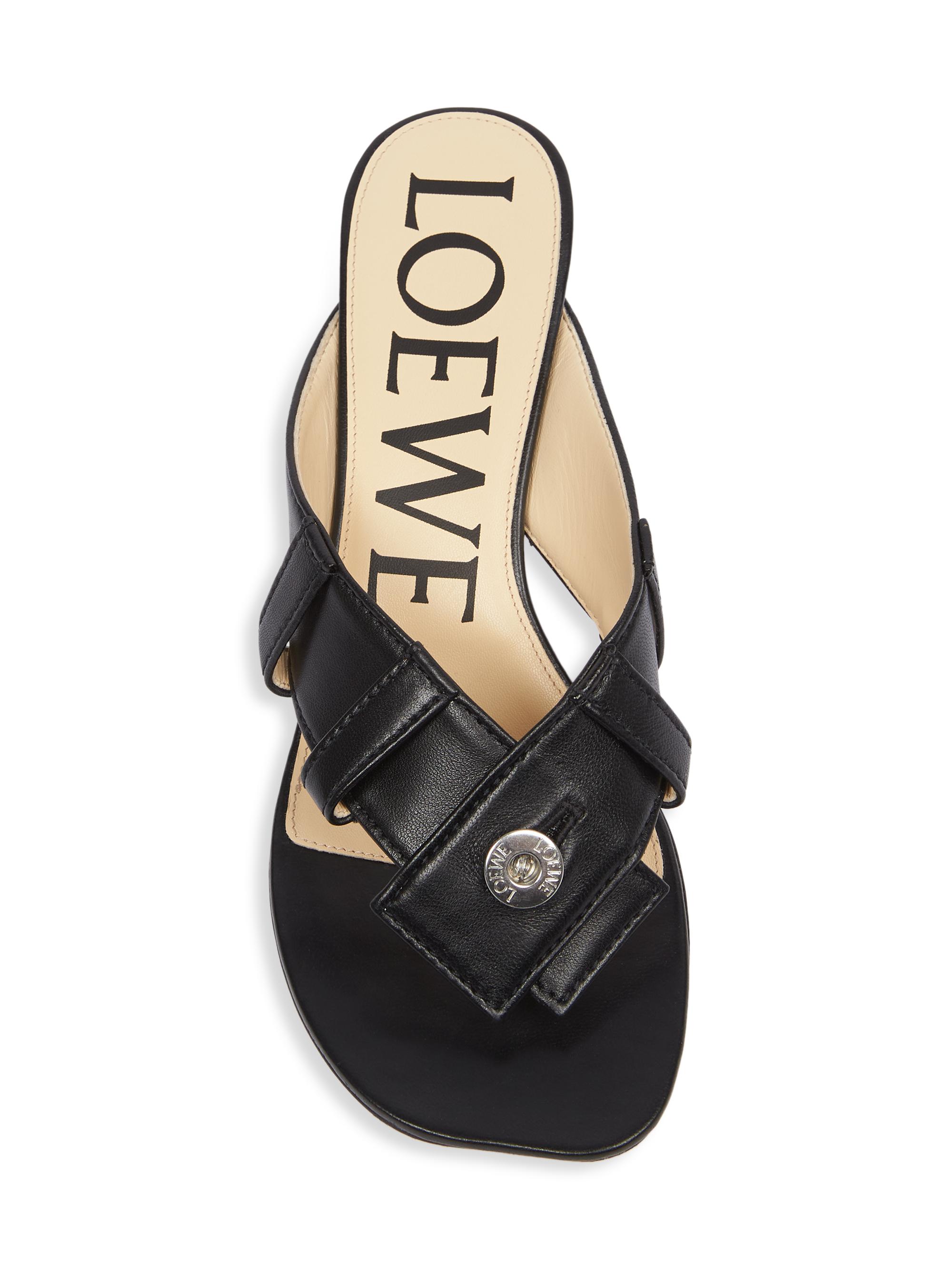 LOEWE Toy Panta 45MM Leather Sandals | Saks Fifth Avenue