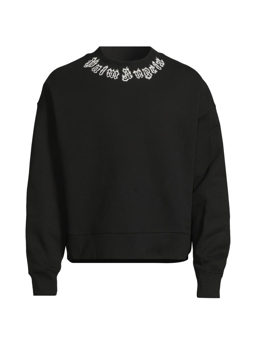 Palm Angels Neck Logo Crewneck Sweatshirt | Saks Fifth Avenue