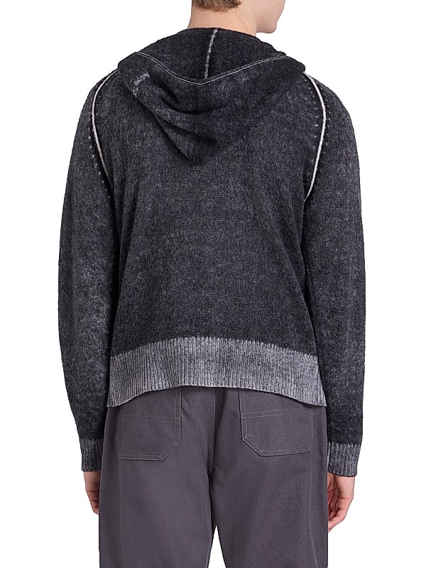 Shop Acne Studios Kupiter Vintage Wool-Cashmere Full-Zip Shop Acne Studios Kupiter Vintage Wool-Cashmere Full-Zip