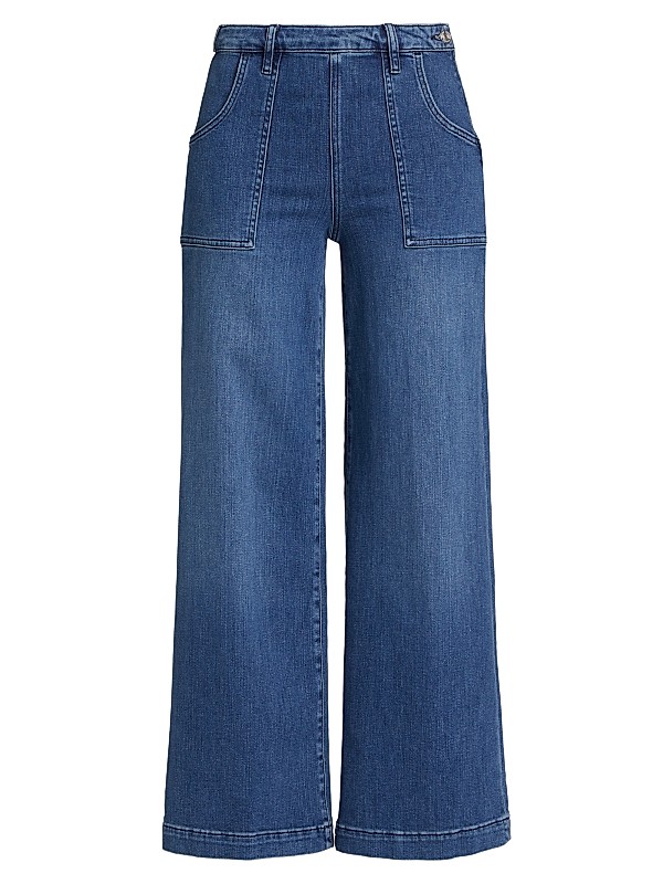 Shop Frame Francoise Wide-Leg High-Rise Jeans | Saks Fifth Shop Frame Francoise Wide-Leg High-Rise Jeans | Saks Fifth