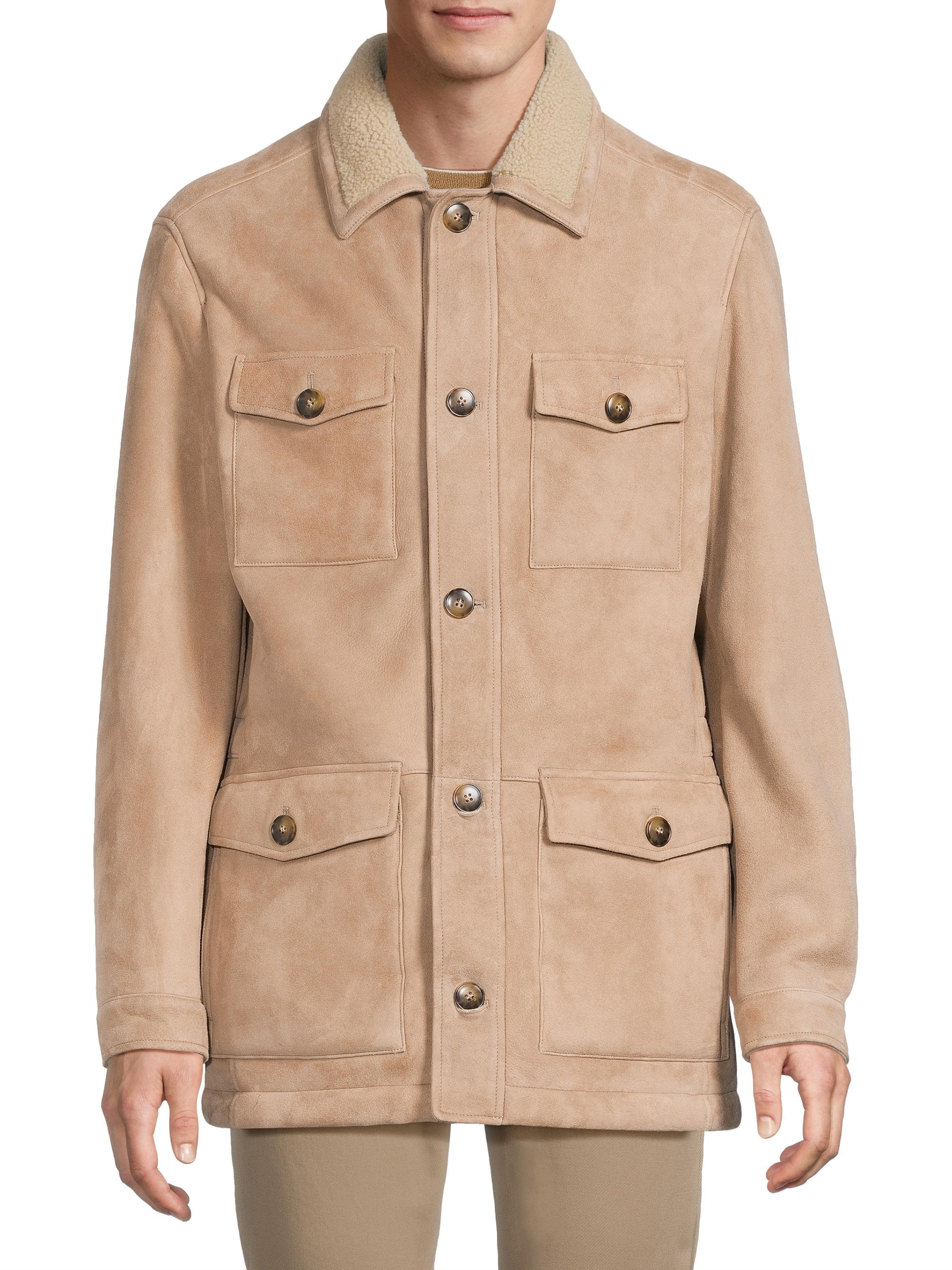 Canali Suede & Shearling Field Jacket | Saks Fifth Avenue