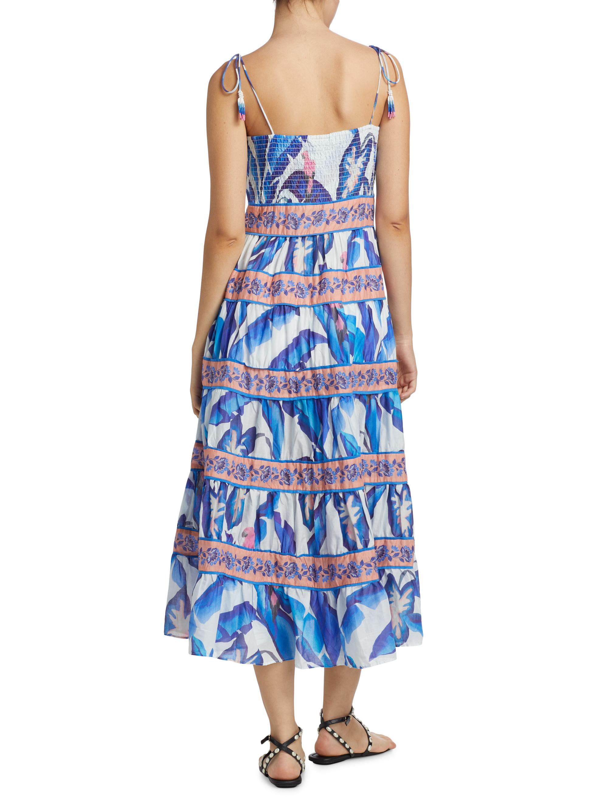 Farm Rio Foliage Cotton Midi-Dress | Saks Fifth Avenue