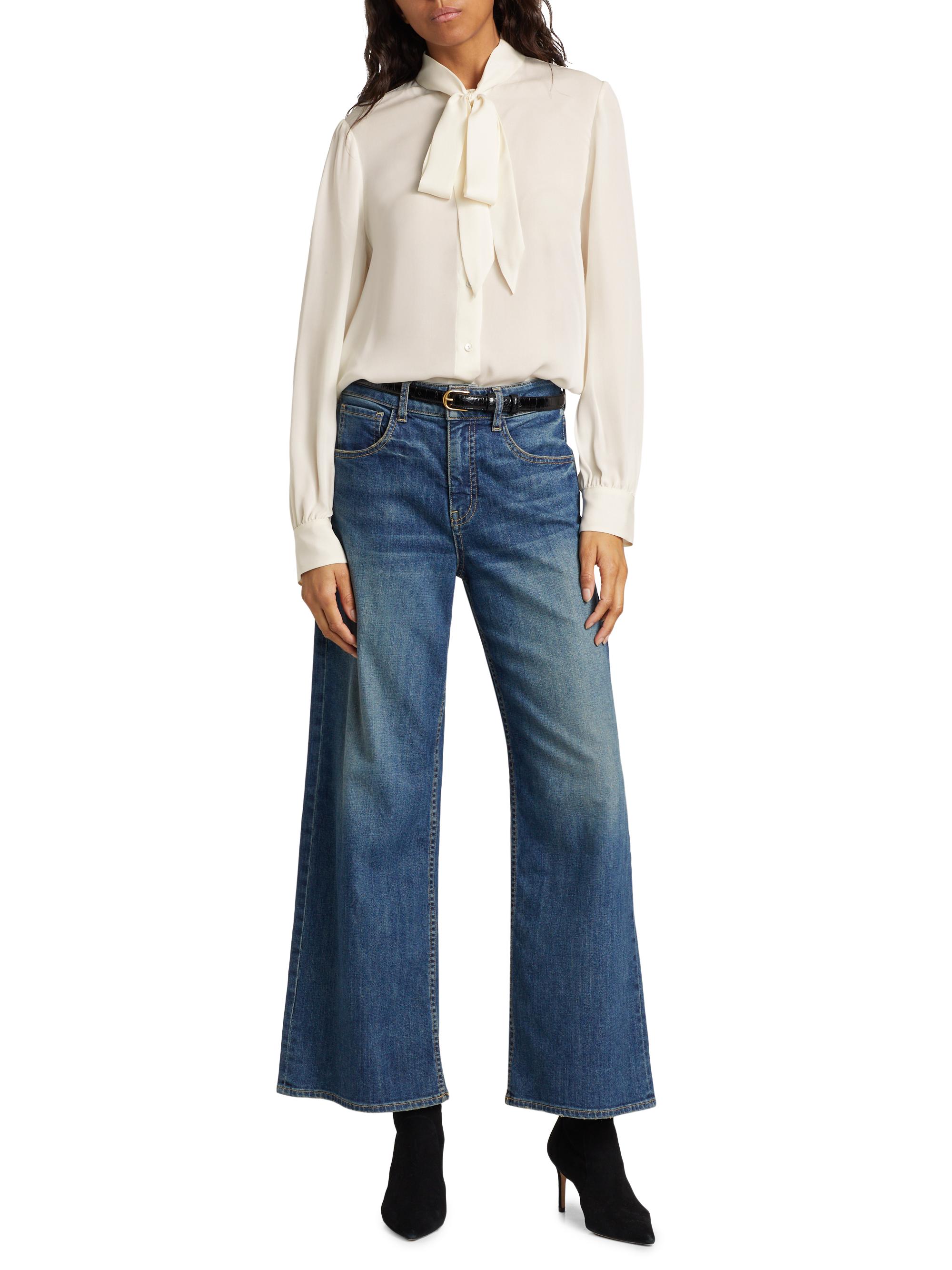 Nili Lotan Carina Silk Tie-Neck Top | Saks Fifth Avenue