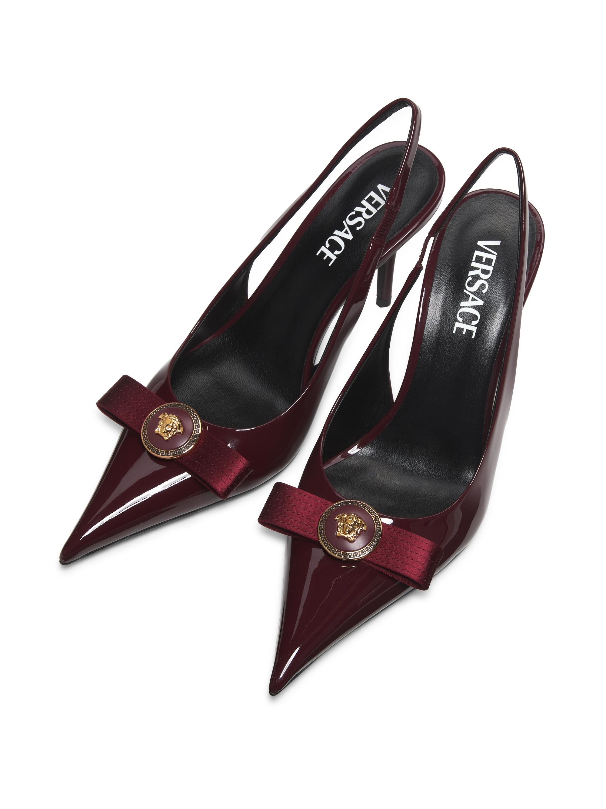Versace Gianni Ribbon 85MM Slingback Pumps | Saks Fifth Avenue