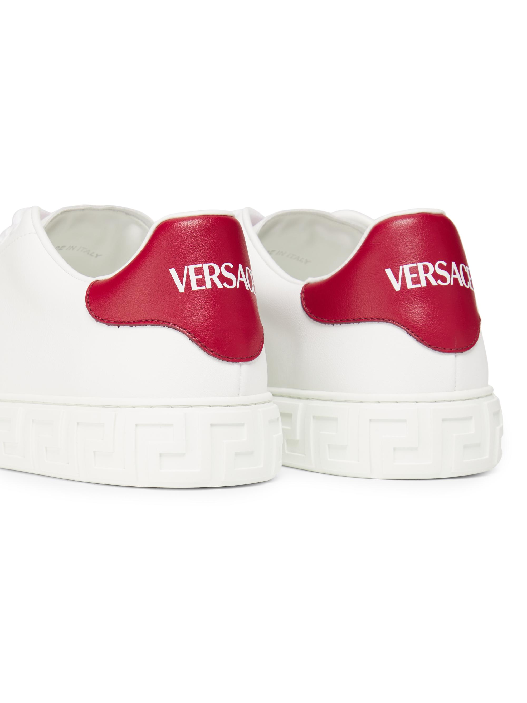 Versace La Greca Embroidered Sneakers | Saks Fifth Avenue