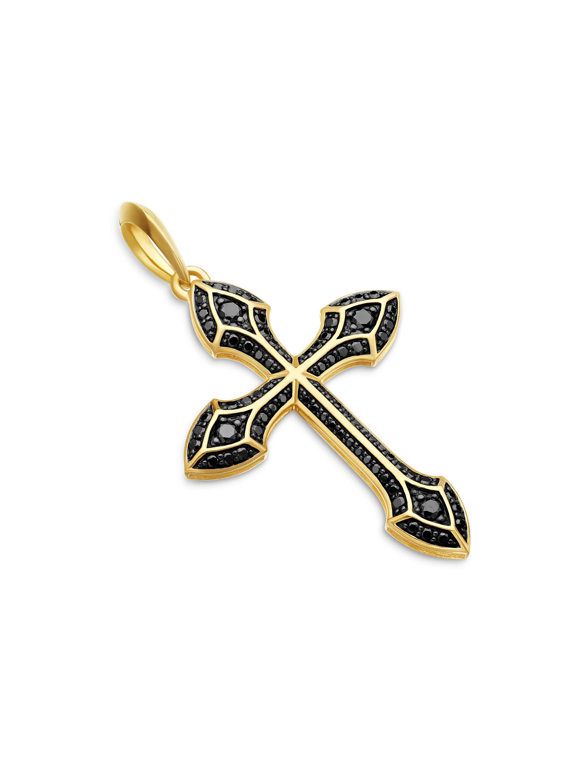 David Yurman Gothic Cross Amulet in 18K Yellow Gold | Saks Fifth Avenue