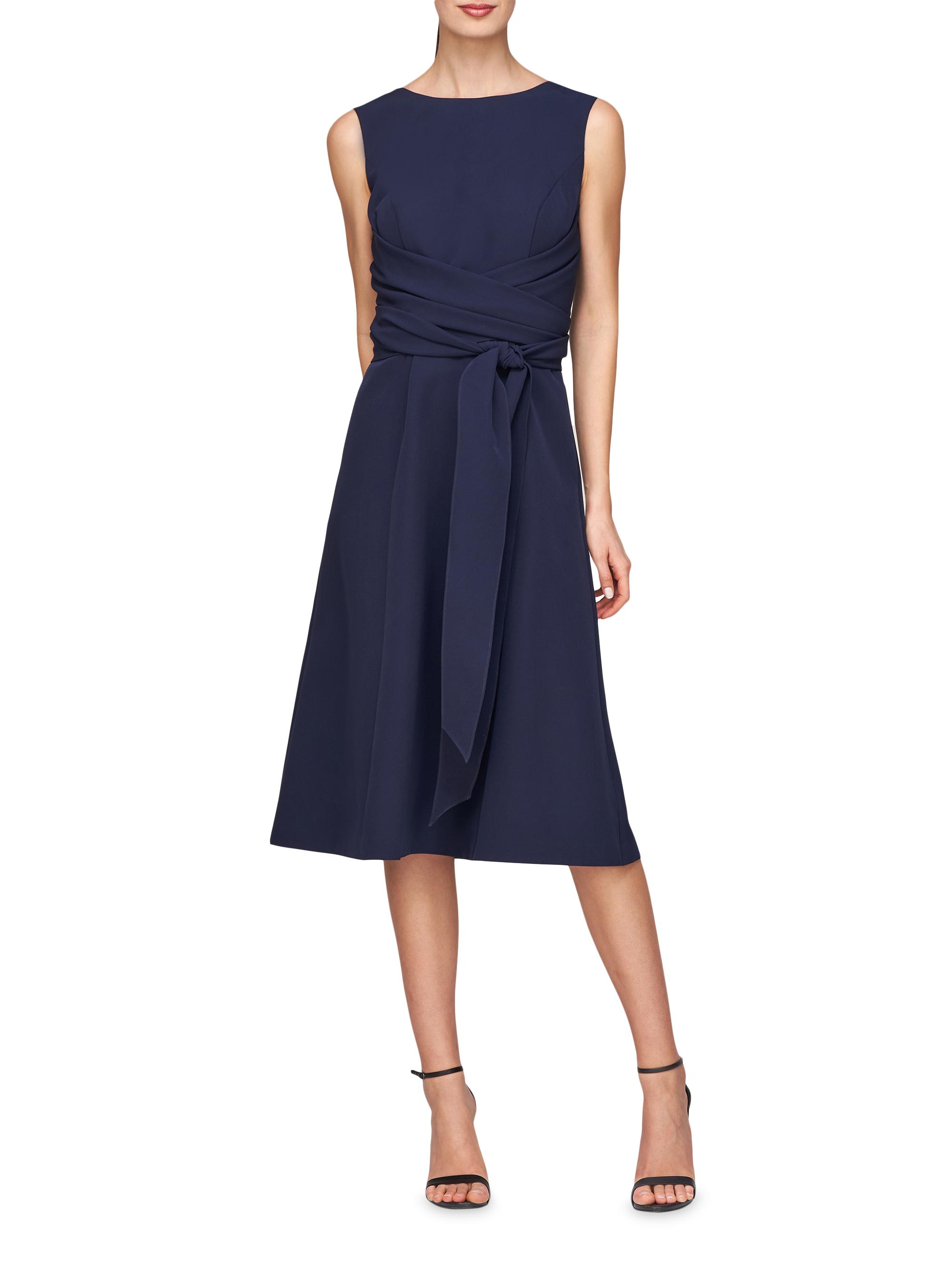 Kay Unger Josette Wrap Sash Midi-Dress | Saks Fifth Avenue