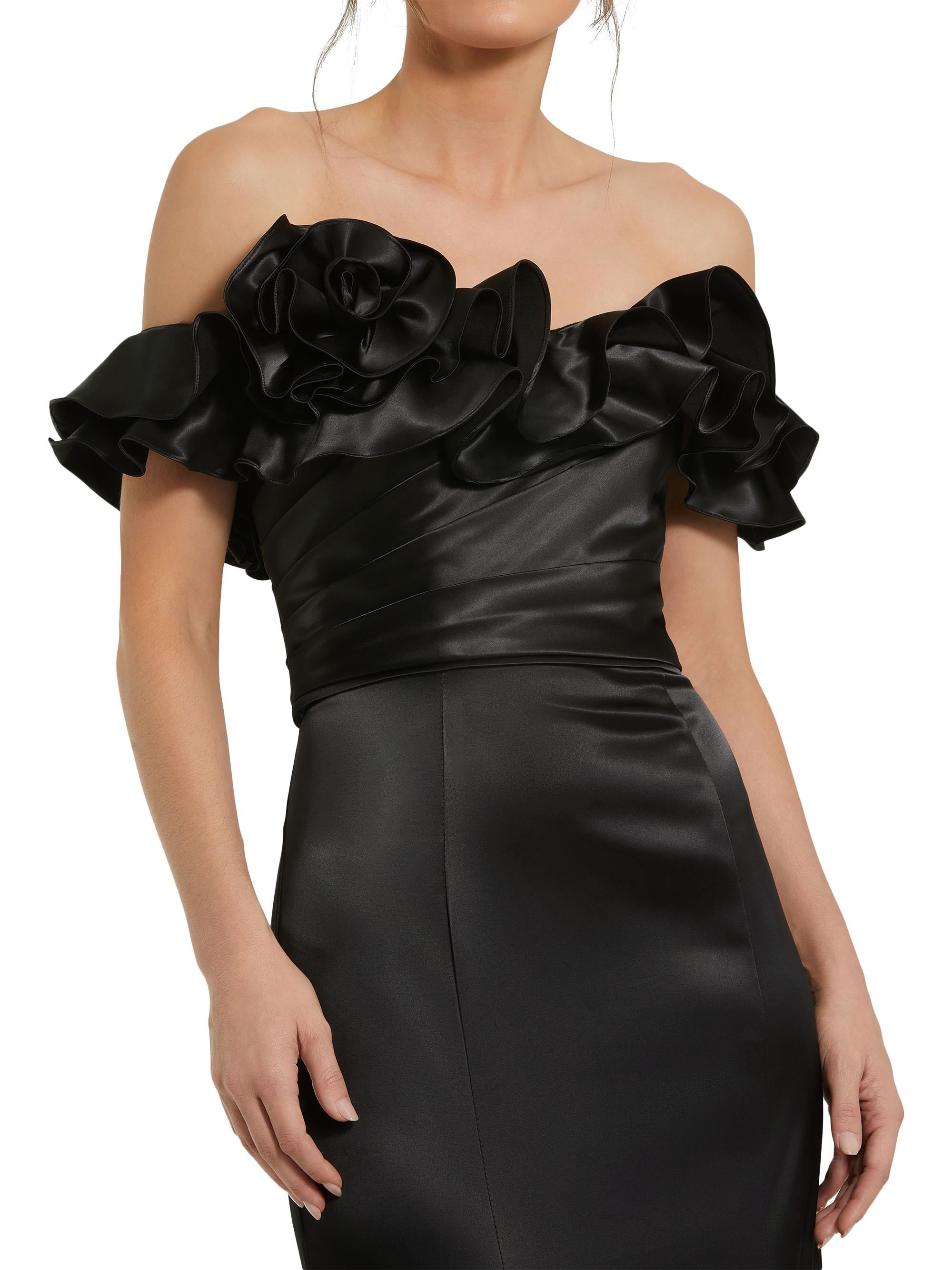 Mac Duggal Satin Ruffled Off-The-Shoulder Mermaid Gown | Saks Fifth Avenue