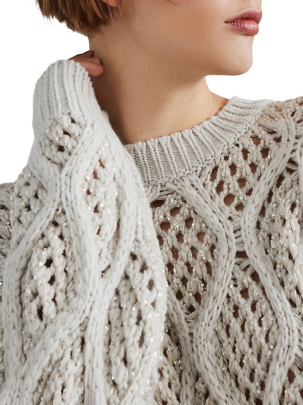 Shop Brunello Cucinelli Cashmere Feather Yarn Dazzling Net Shop Brunello Cucinelli Cashmere Feather Yarn Dazzling Net