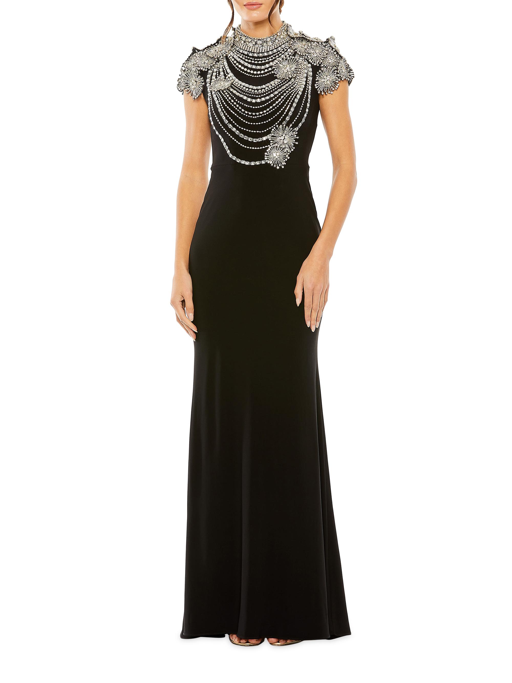 Mac Duggal Embellished Crepe Column Gown | Saks Fifth Avenue