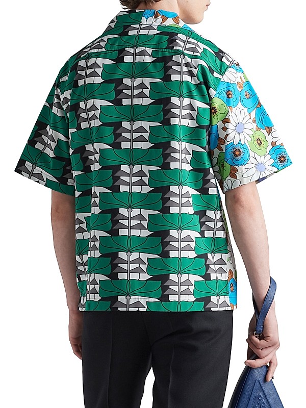 Shop Prada Double Match Heavy Cotton Shirt | Saks Fifth Avenue Shop Prada Double Match Heavy Cotton Shirt | Saks Fifth Avenue