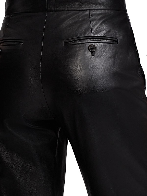 Shop Ralph Lauren Collection Karly High-Waist Leather Pants Shop Ralph Lauren Collection Karly High-Waist Leather Pants