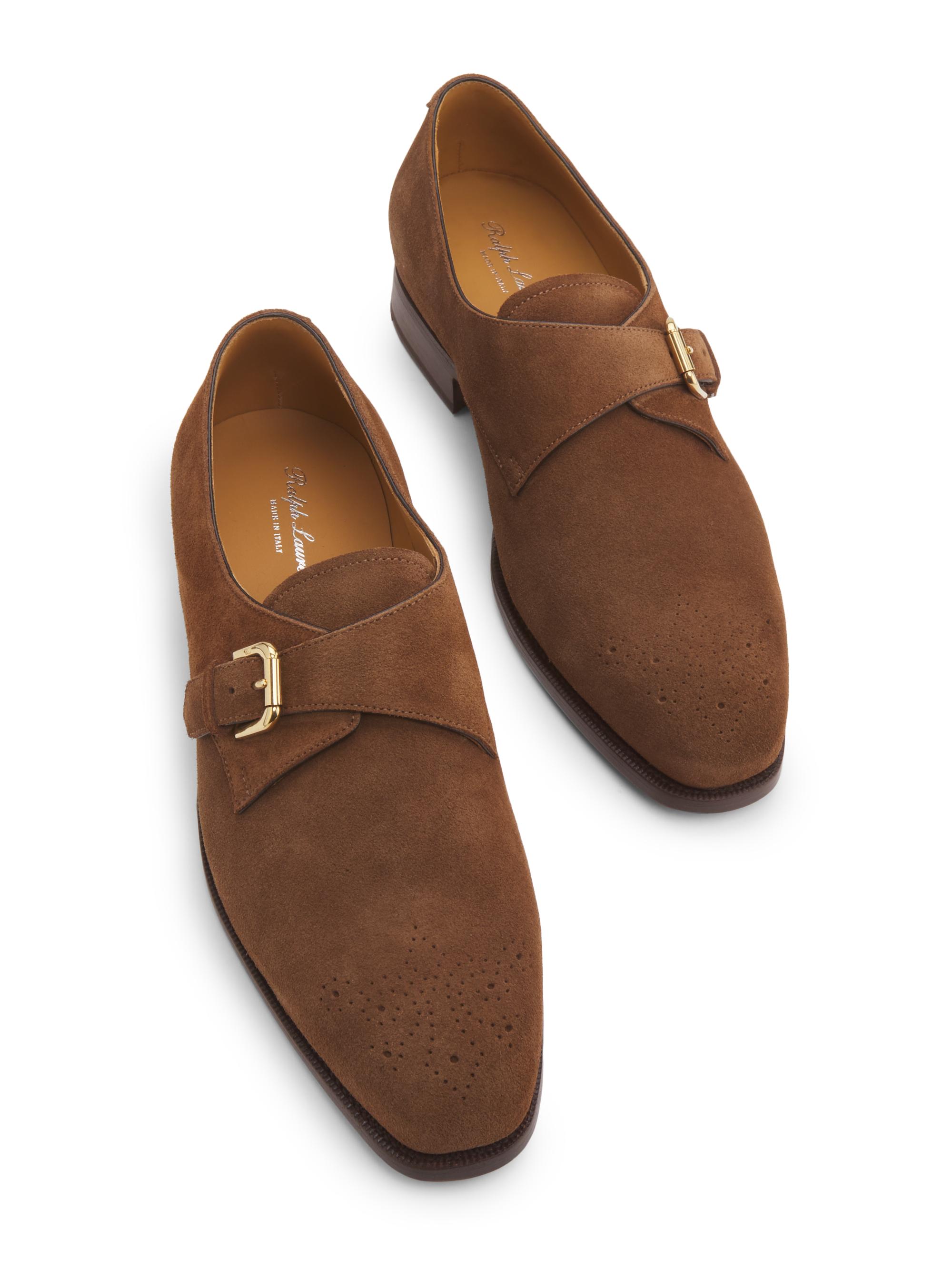 Ralph Lauren Purple Label Darnell Monk-Strap Suede Loafers | Saks Fifth ...