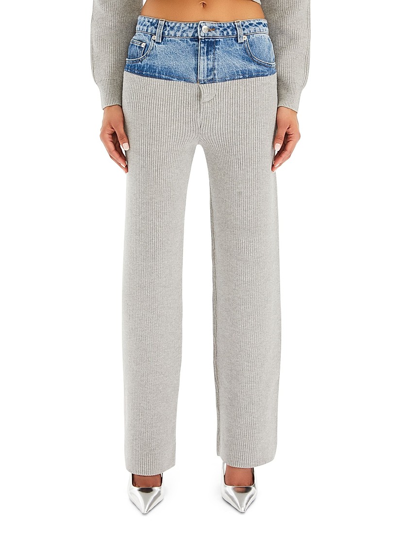 Shop Ser.o.ya Chani Knit Denim Pants | Saks Fifth Avenue Shop Ser.o.ya Chani Knit Denim Pants | Saks Fifth Avenue