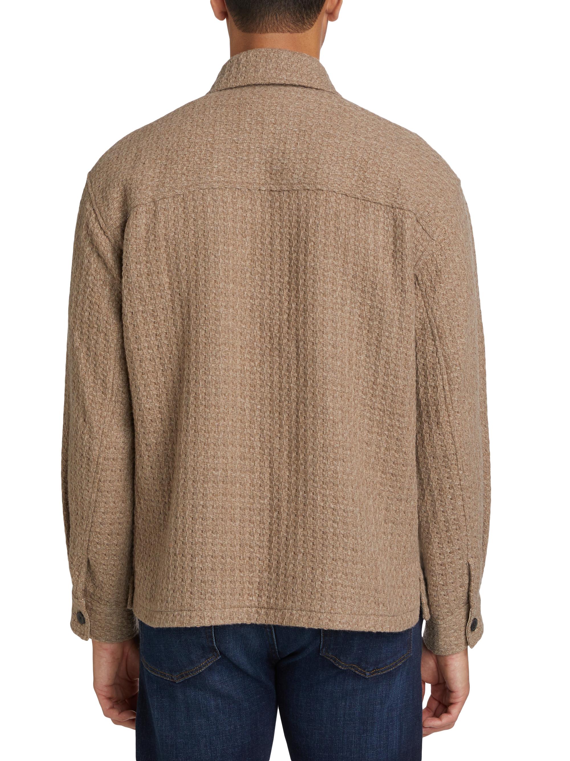 Frame Textured Shirt Jacket | Saks Fifth Avenue