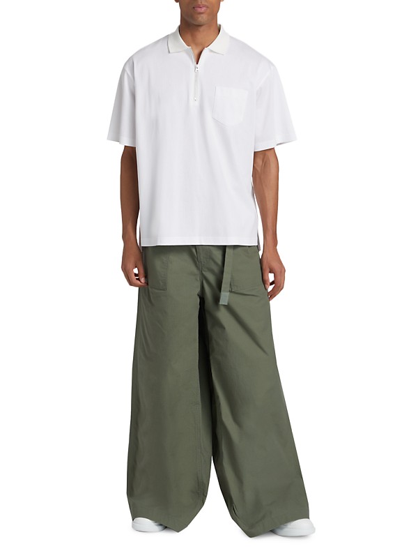 Shop Sacai Cotton Jersey Polo Shirt | Saks Fifth Avenue Shop Sacai Cotton Jersey Polo Shirt | Saks Fifth Avenue