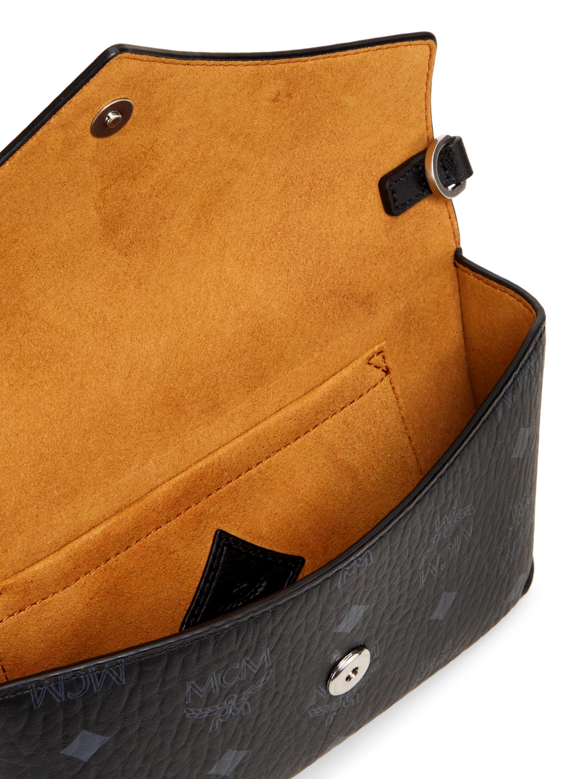 MCM Diamond Visetos Monogram Canvas Pouch | Saks Fifth Avenue