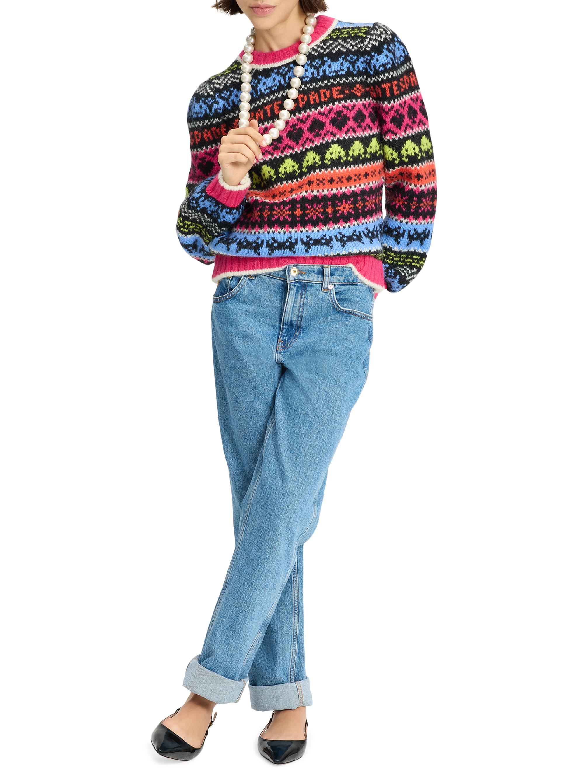 kate spade new york Mainline Space Invaders Fair Isle-Style Sweater ...