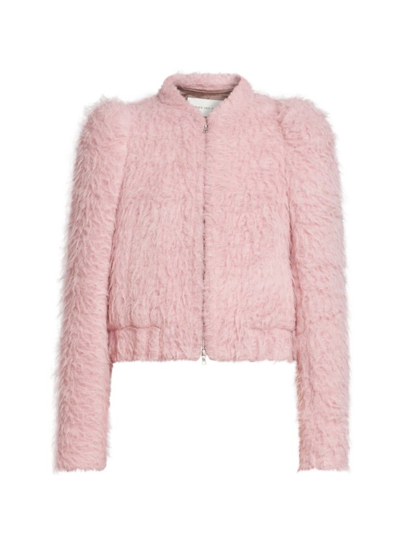 Shop Dries Van Noten Volca Knit Wool & Alpaca Jacket | Saks Shop Dries Van Noten Volca Knit Wool & Alpaca Jacket | Saks
