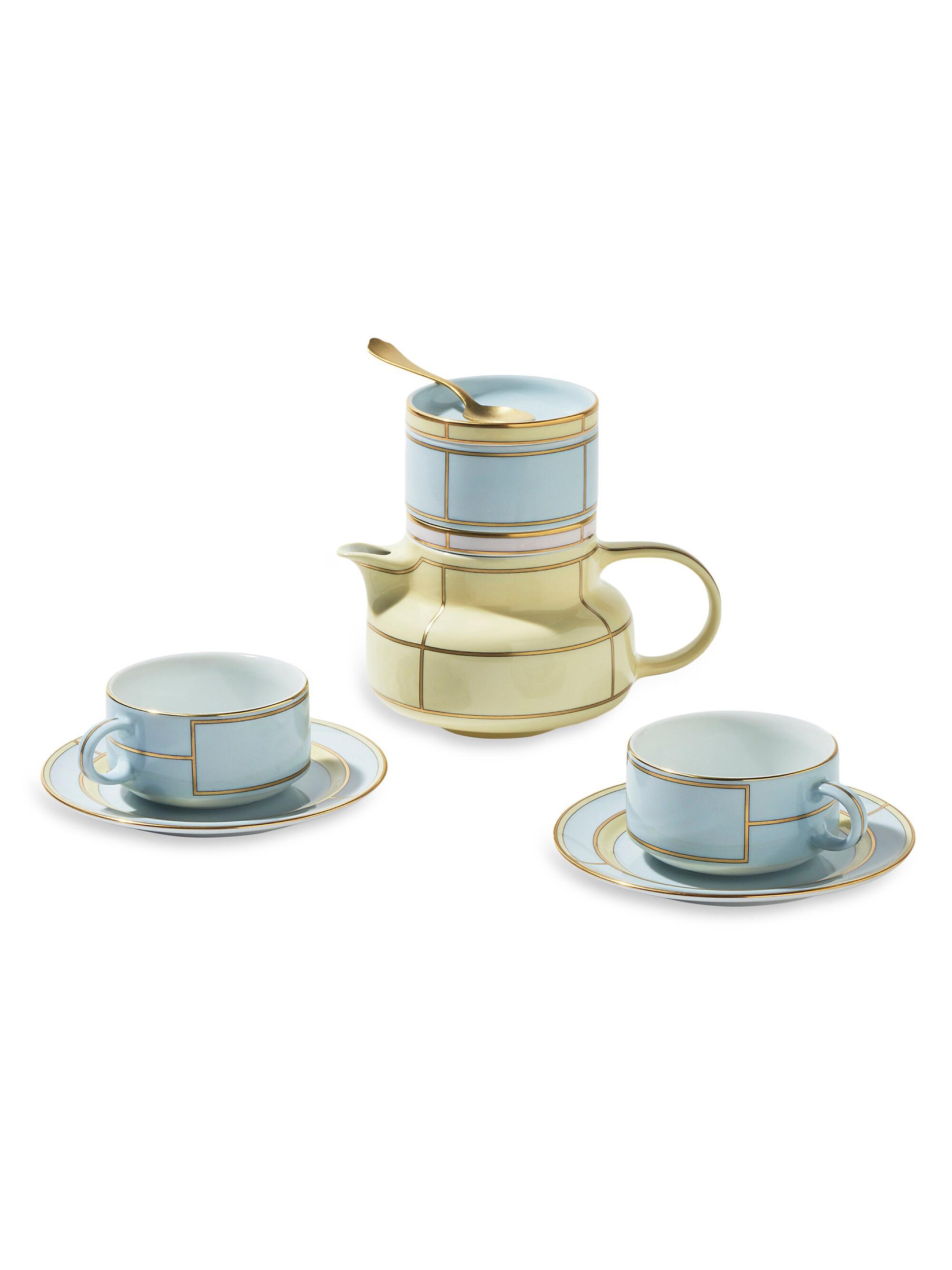 Ginori 1735 Diva Colonna Tea Set For Two 4-Piece Set | Saks Fifth Avenue
