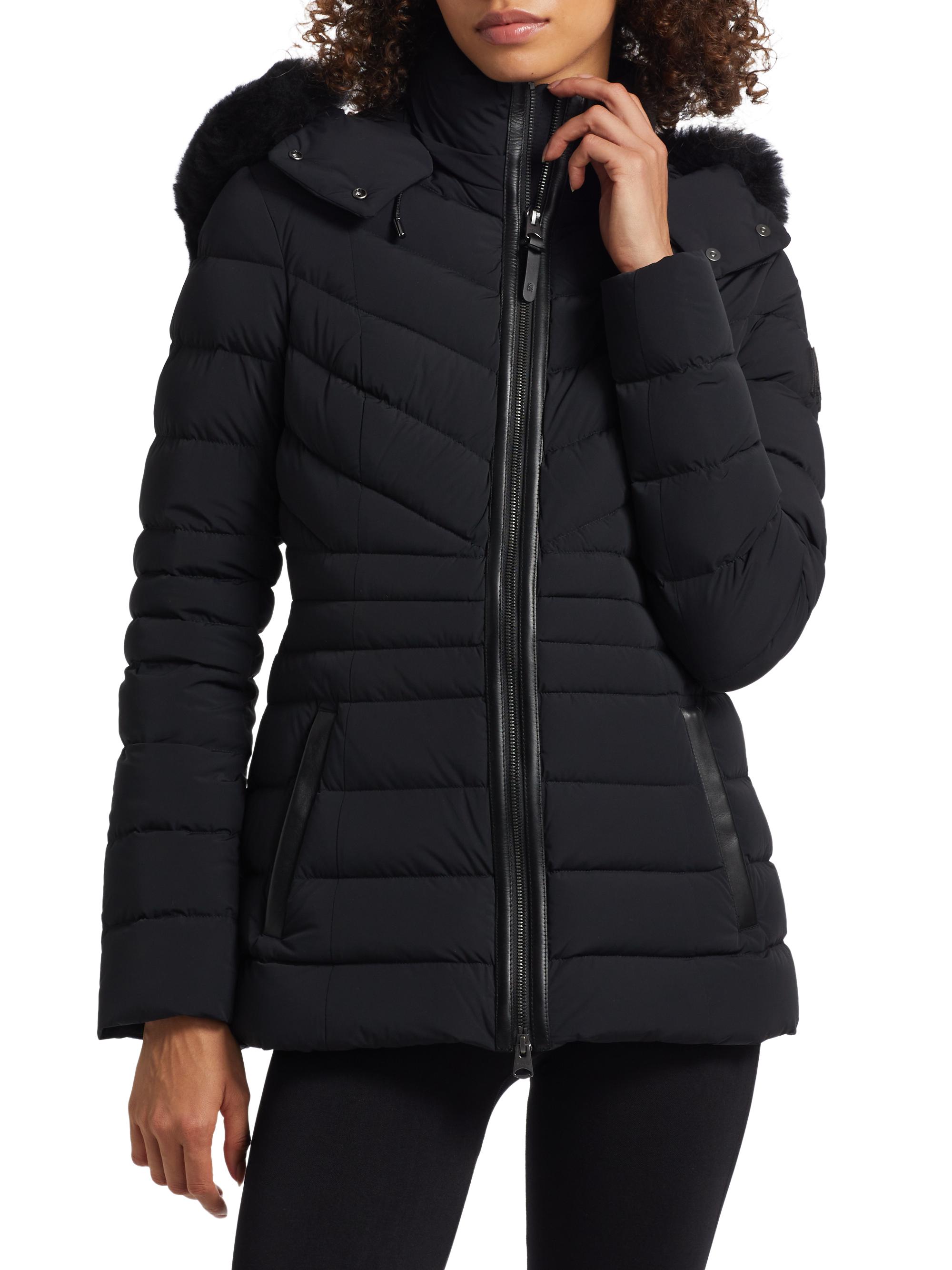 Mackage Patsy Agile 360 Down Jacket With Removable Shearling Hood ...