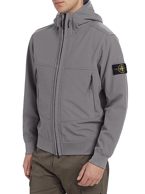Shop Stone Island Hooded Zip-Front Jacket | Saks Fifth Avenue Shop Stone Island Hooded Zip-Front Jacket | Saks Fifth Avenue