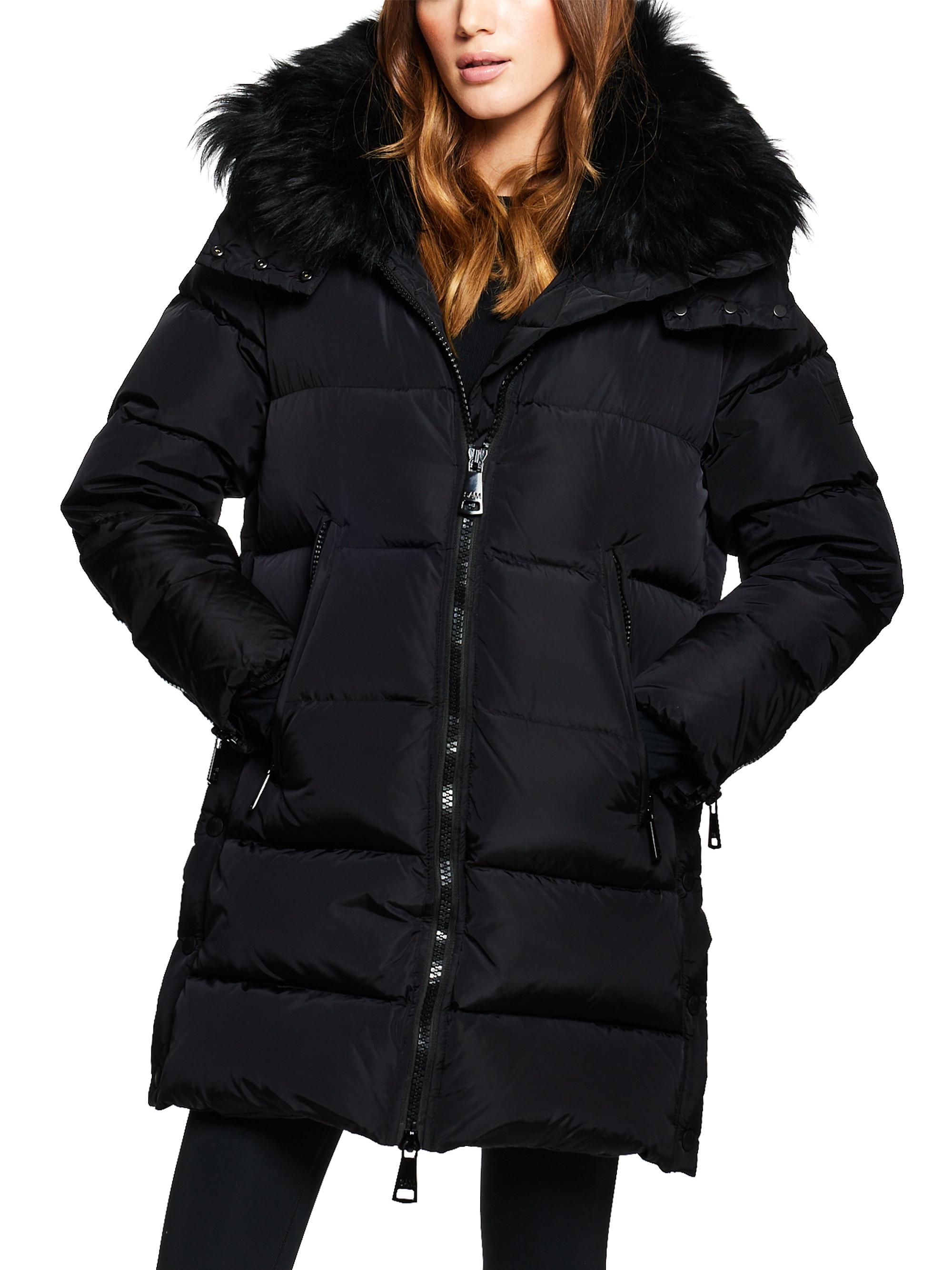 Shop SAM. Addison Shearling-Trimmed Down Coat | Saks Fifth Avenue