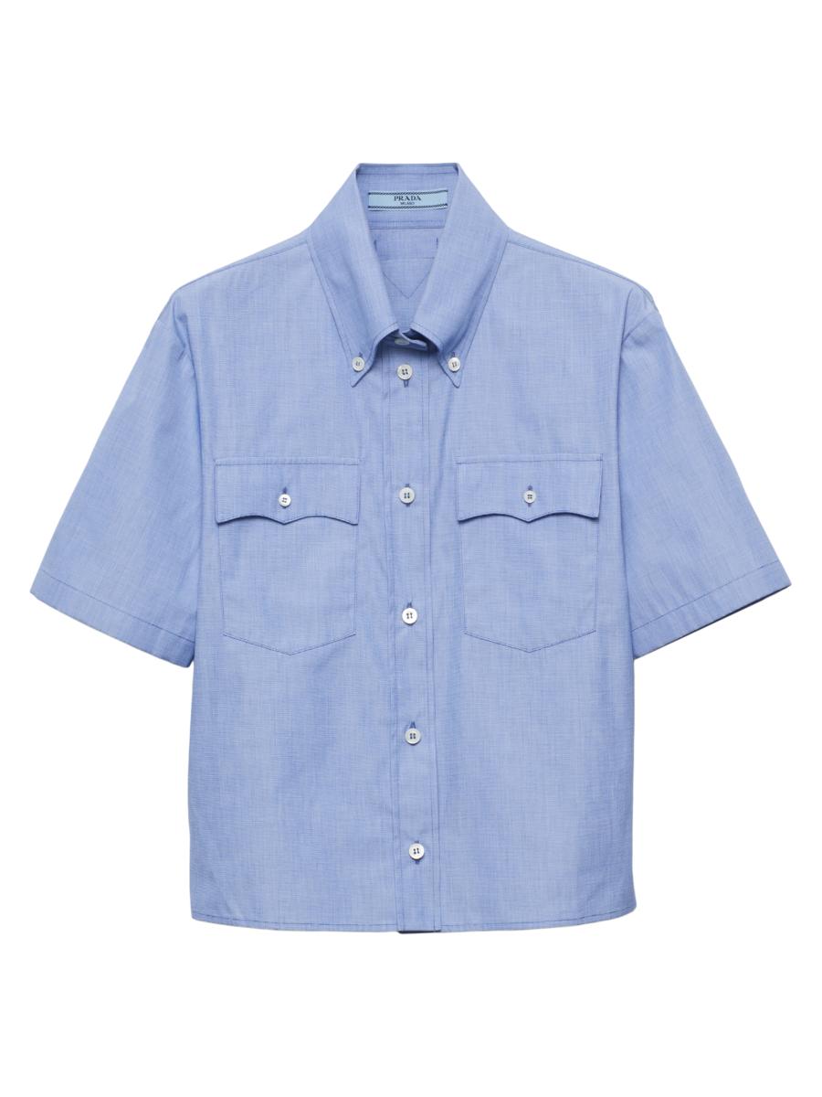 Prada Fil-a-Fil Cotton Shirt | Saks Fifth Avenue