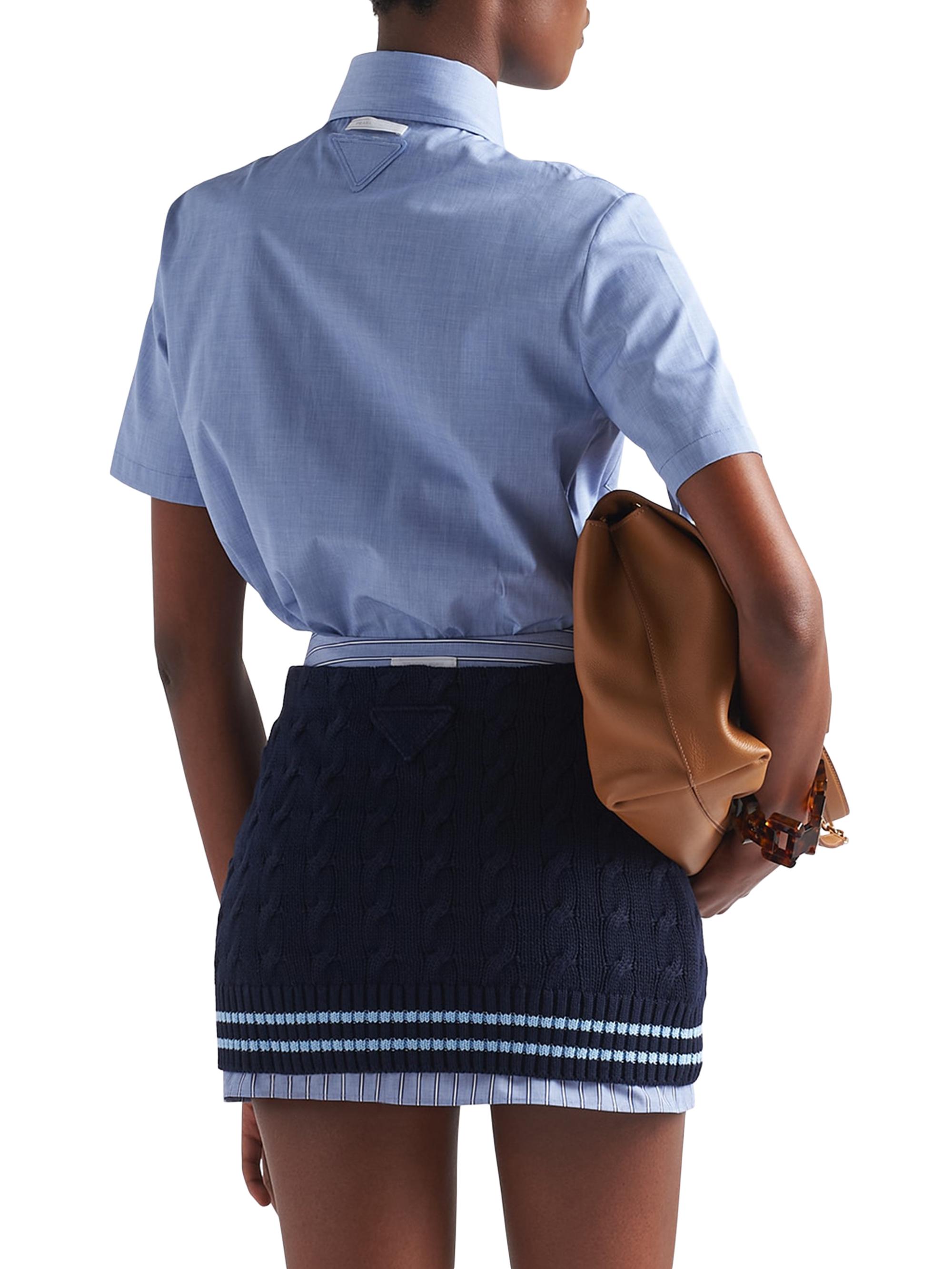 Prada Fil-a-Fil Cotton Shirt | Saks Fifth Avenue