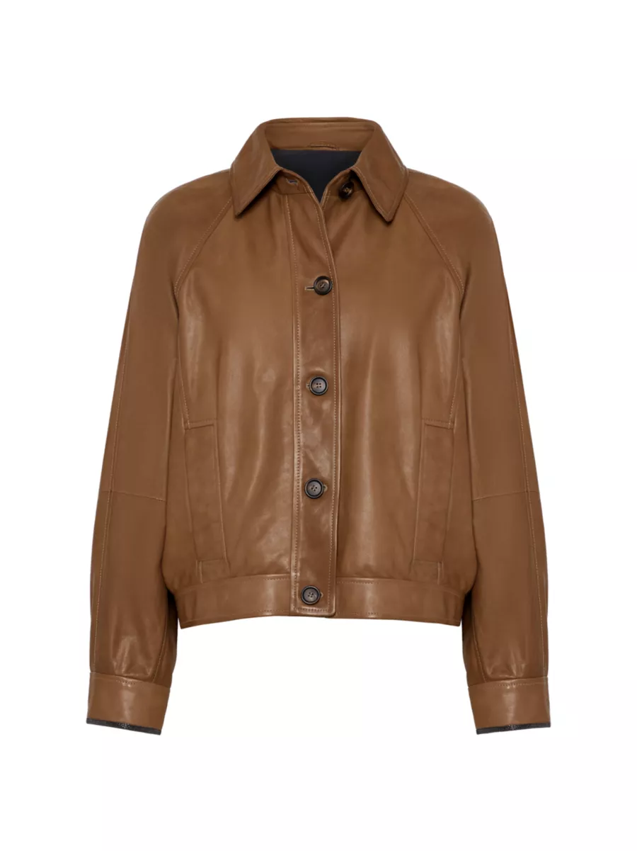 Shop Brunello Cucinelli Country Nappa Leather Outerwear Shop Brunello Cucinelli Country Nappa Leather Outerwear
