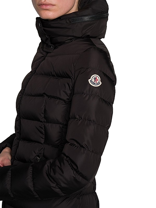 Shop Moncler Flammette Fitted Long Down Coat | Saks Fifth Avenue Shop Moncler Flammette Fitted Long Down Coat | Saks Fifth Avenue