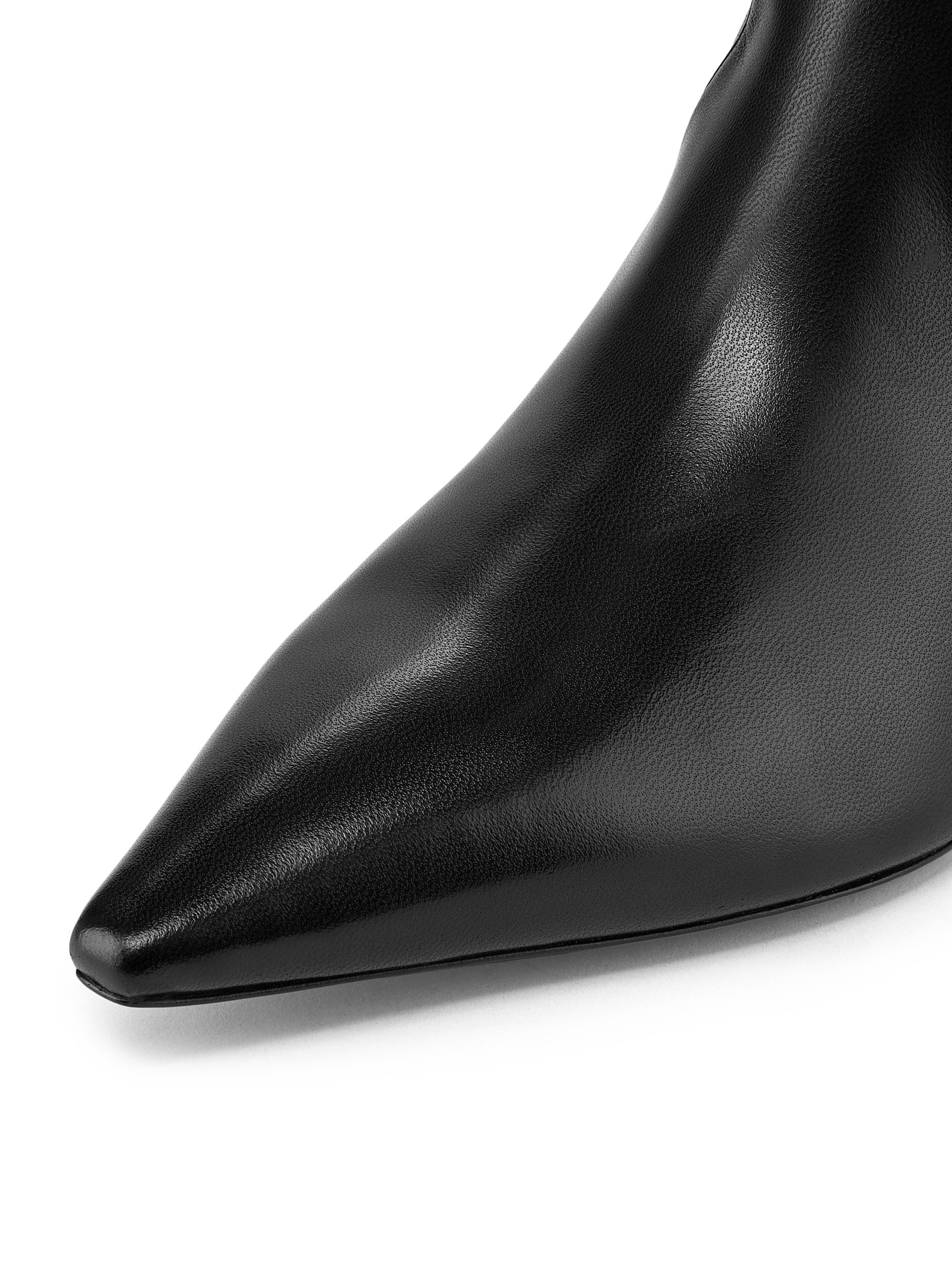 Shop Stuart Weitzman Naomi 50MM Lacquered Leather Boots | Saks Fifth Avenue