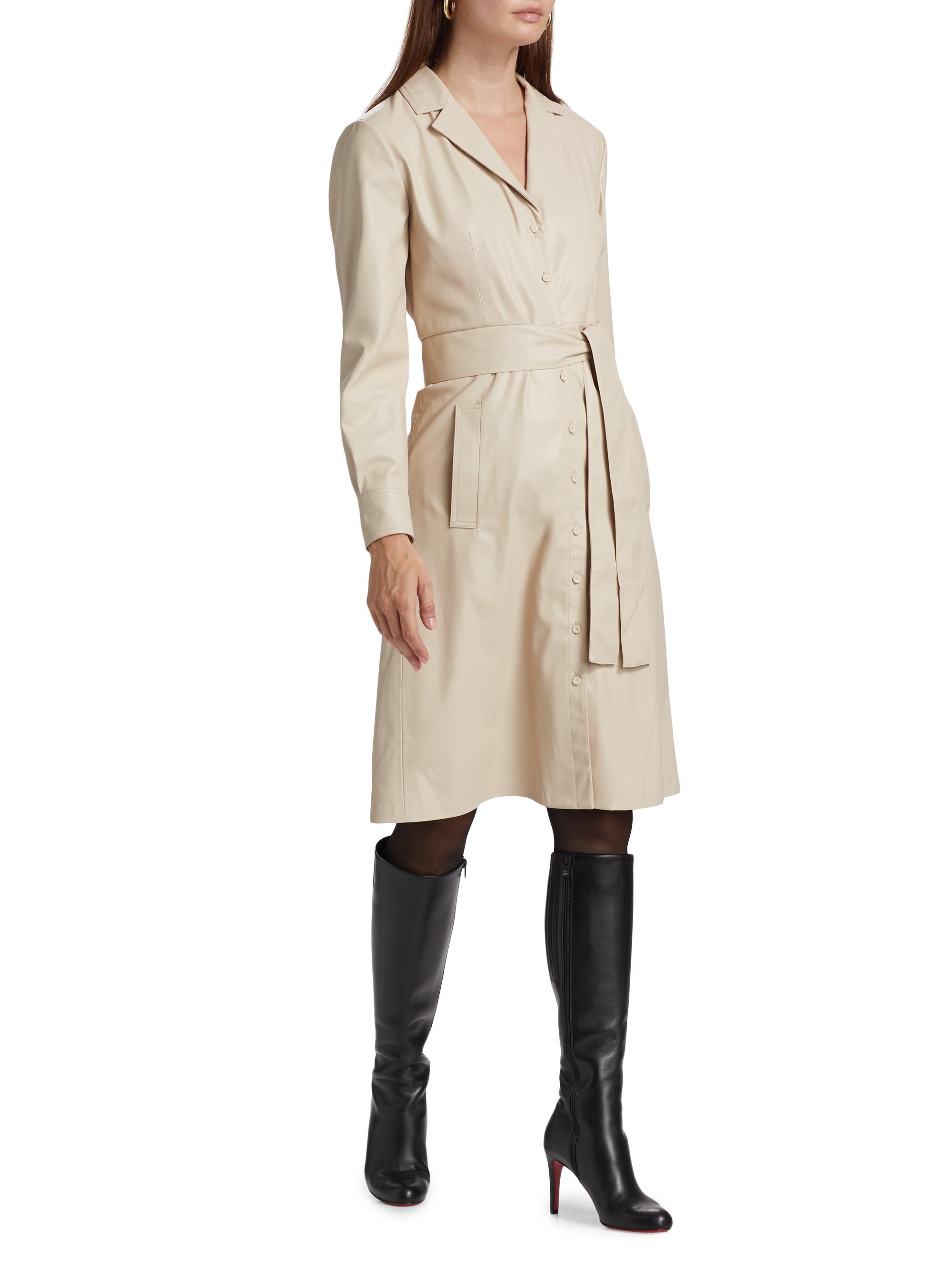 Kobi Halperin Dixie Faux Leather Shirtdress | Saks Fifth Avenue