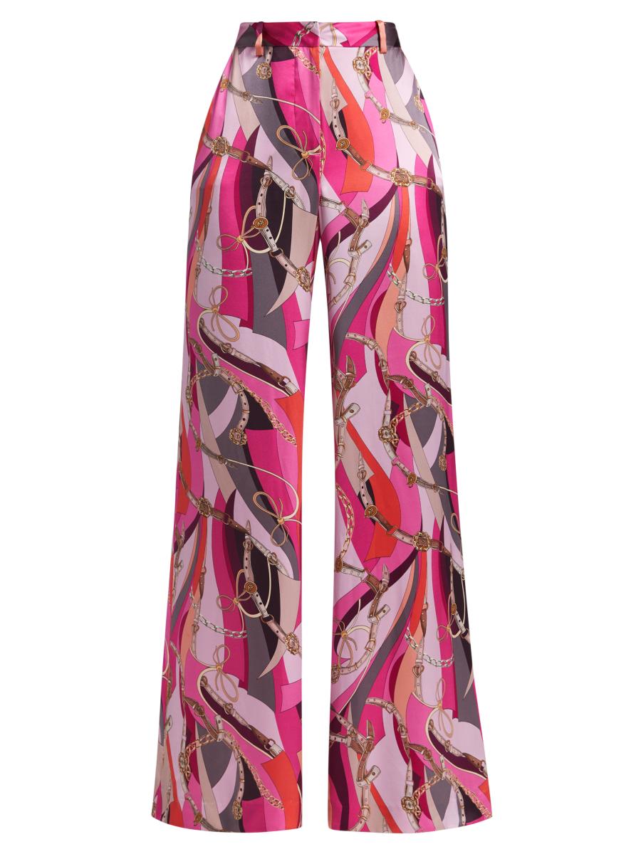 L'AGENCE Pilar Wide-Leg Silk Pants | Saks Fifth Avenue
