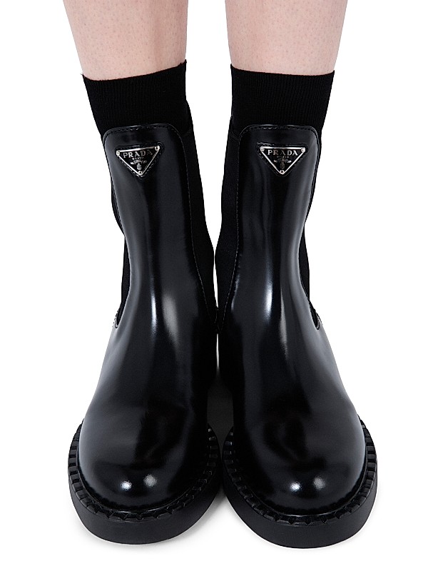 Shop Prada Brushed Calf Leather Chelsea Boots | Saks Fifth Shop Prada Brushed Calf Leather Chelsea Boots | Saks Fifth
