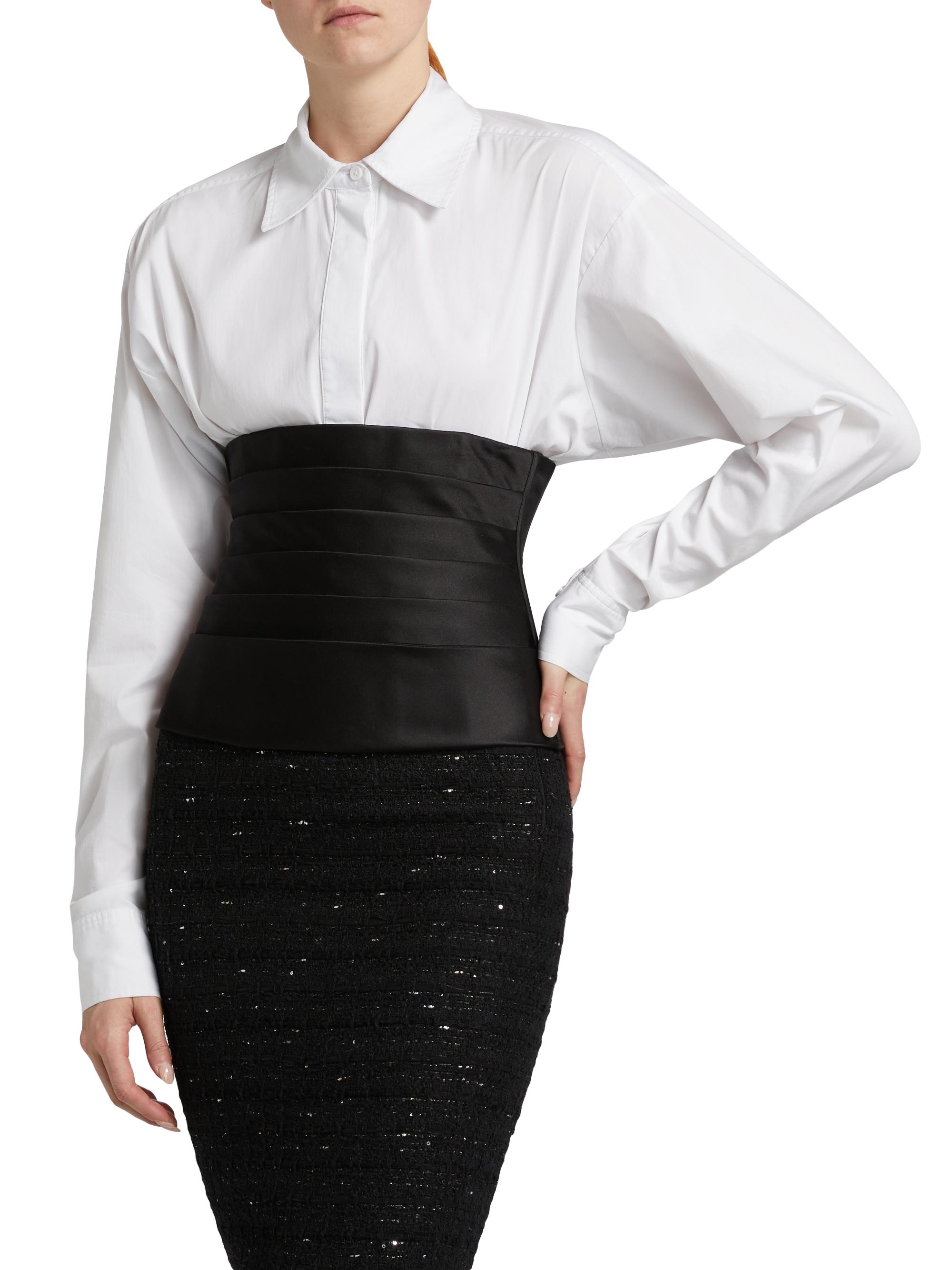 Thom Browne Silk Faille Cummerbund Corset | Saks Fifth Avenue