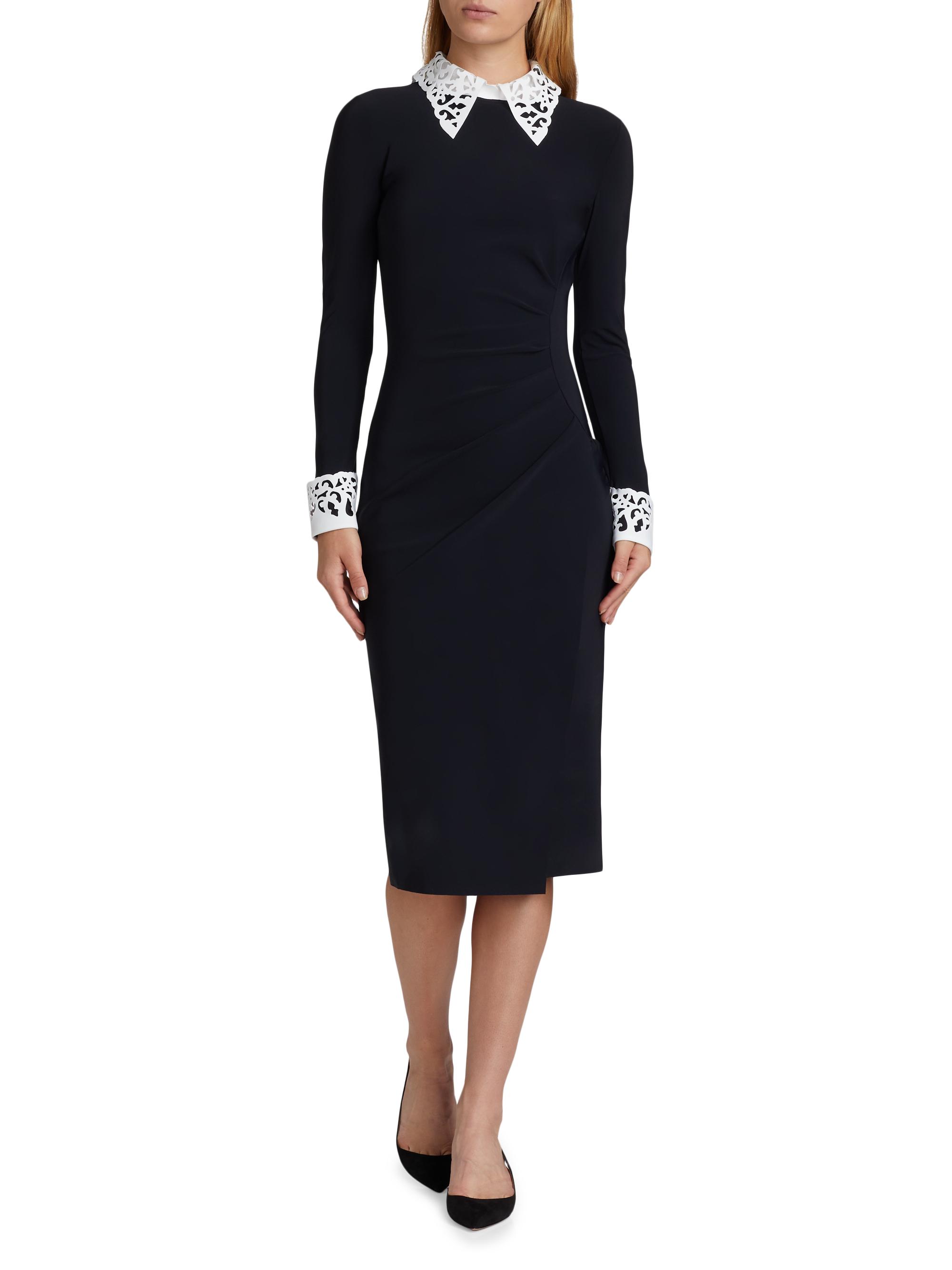 Chiara Boni La Petite Robe Duchi Laser-Cut Trim Cocktail Dress | Saks ...