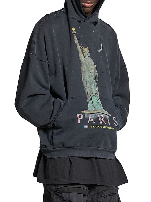 Shop Balenciaga Paris Liberty Hoodie Oversized | Saks Fifth Shop Balenciaga Paris Liberty Hoodie Oversized | Saks Fifth