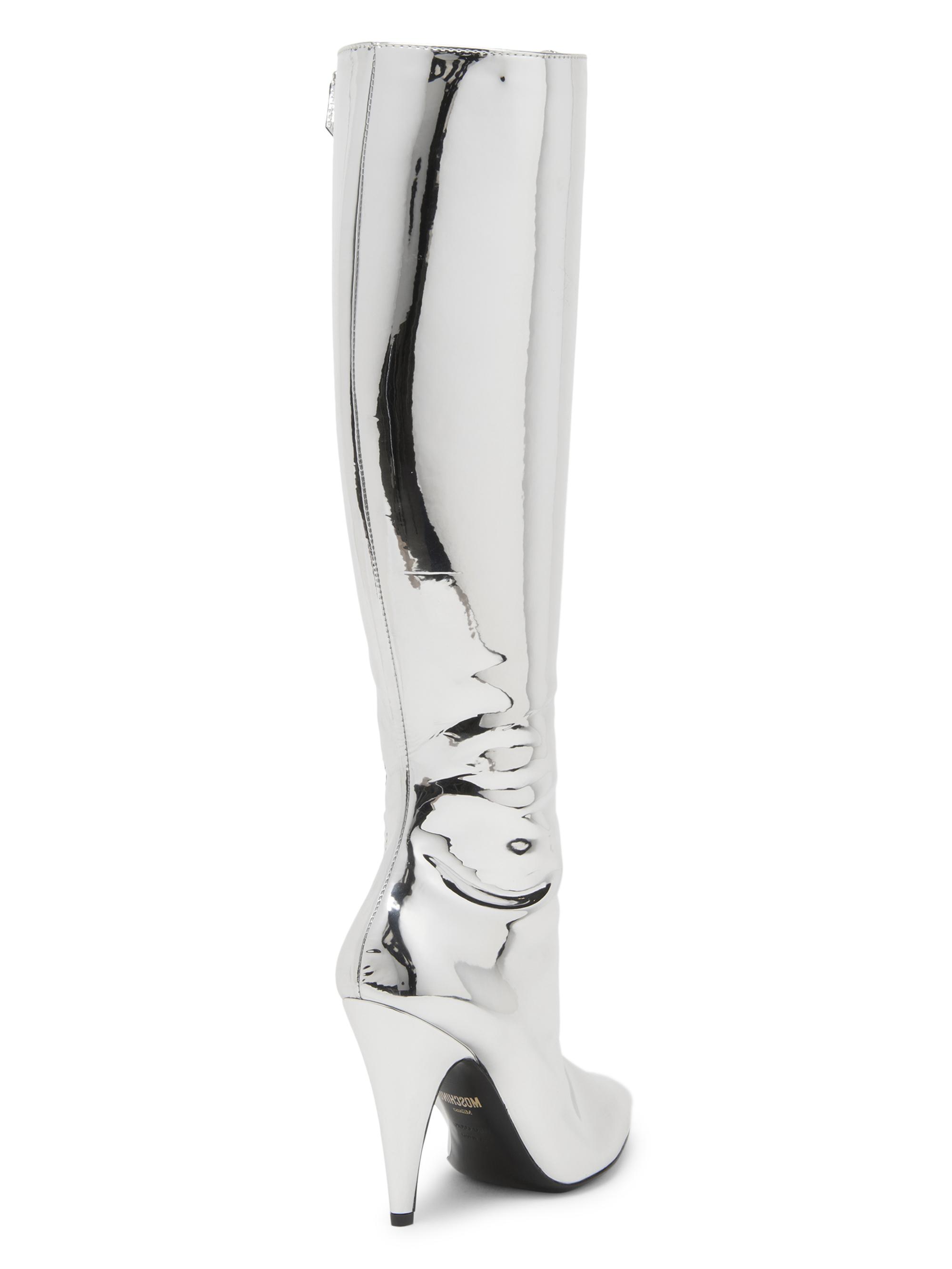 Moschino Tina 100MM Metallic Boots | Saks Fifth Avenue