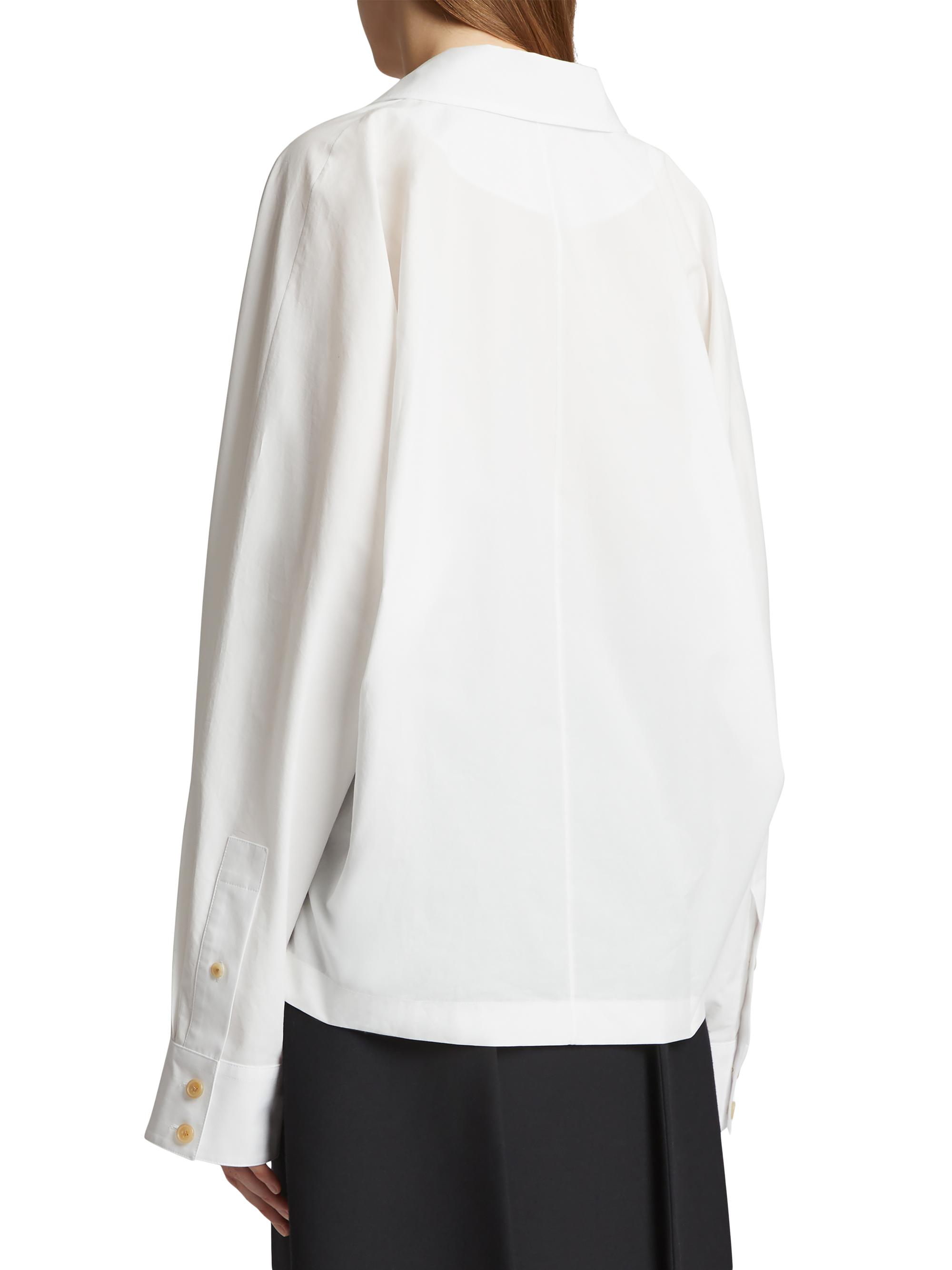 Khaite Garth Cotton One-Button Shirt | Saks Fifth Avenue