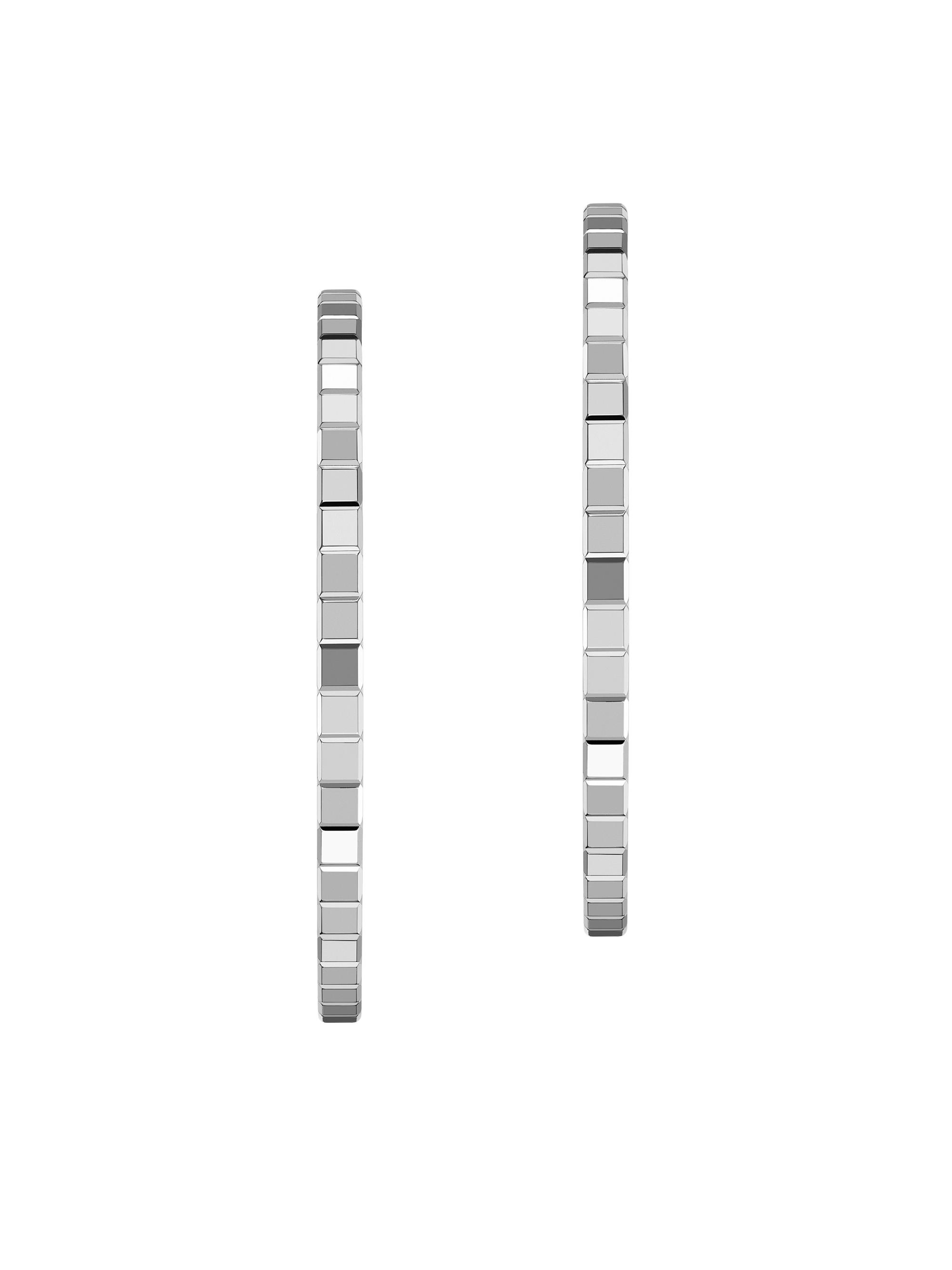 Chopard Ice Cube 18K White Gold Hoop Earrings | Saks Fifth Avenue