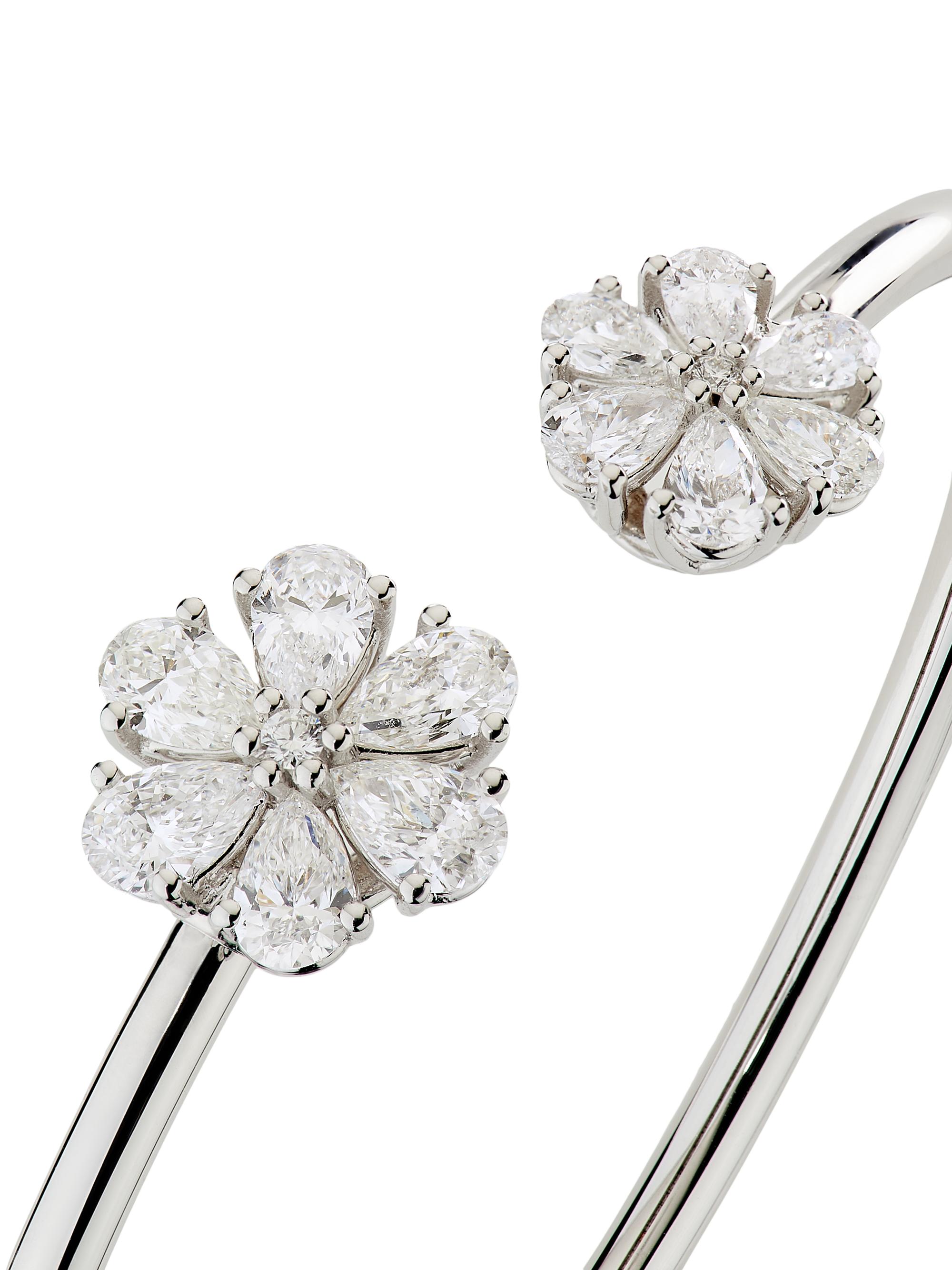 Chopard L´Heure Du Diamant 18K White Gold & 2.39 TCW Diamond Flower ...