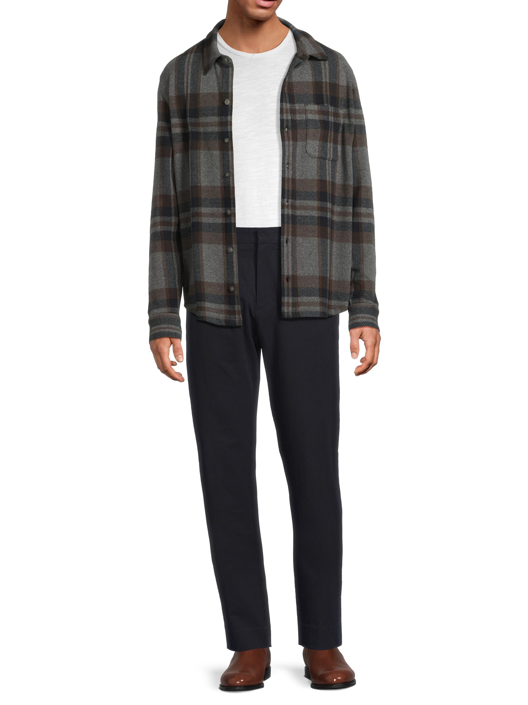 Vince Checked Cotton-Blend Shirt | Saks Fifth Avenue
