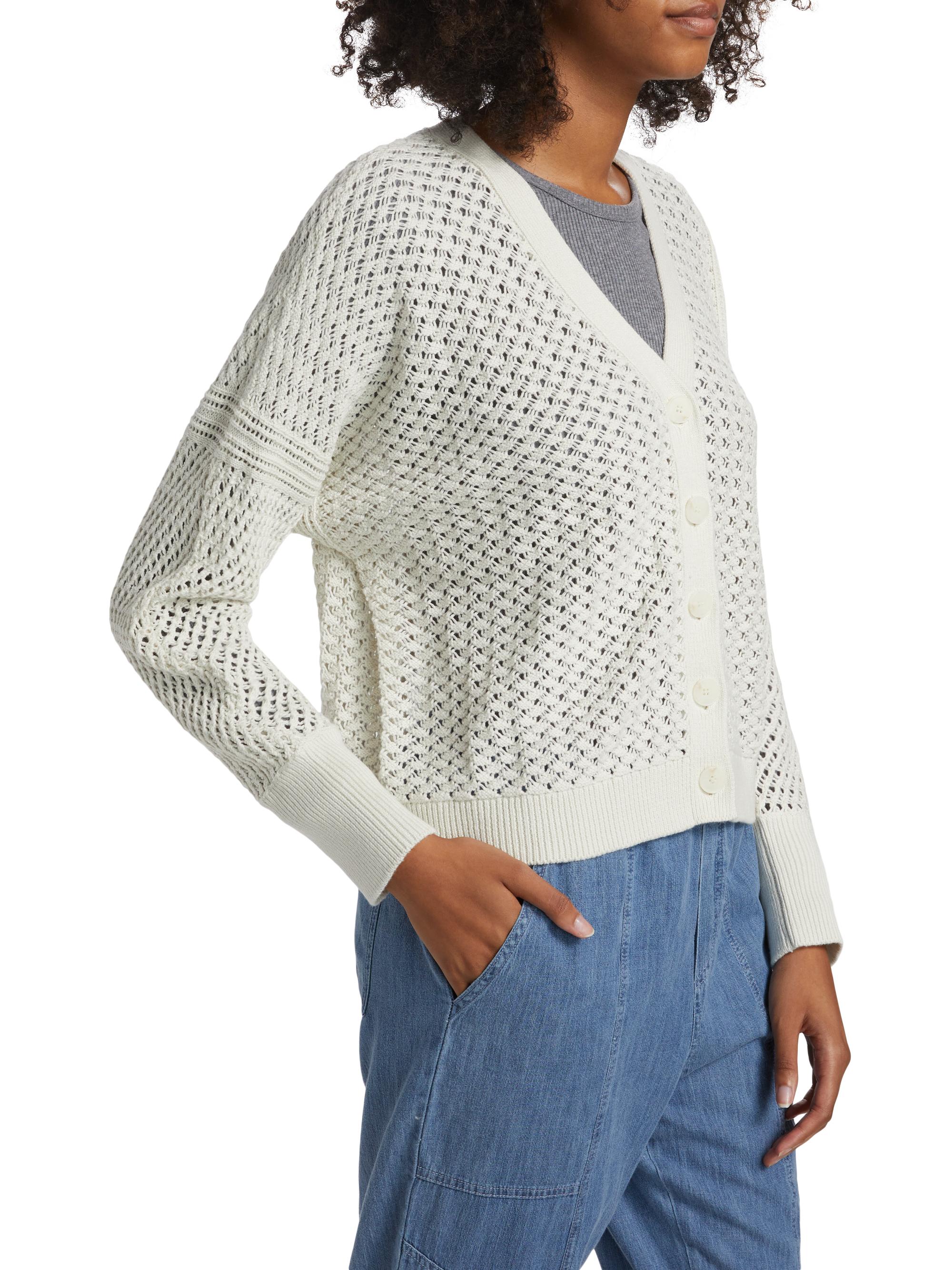 Splendid Audrey Cotton V-Neck Cardigan | Saks Fifth Avenue
