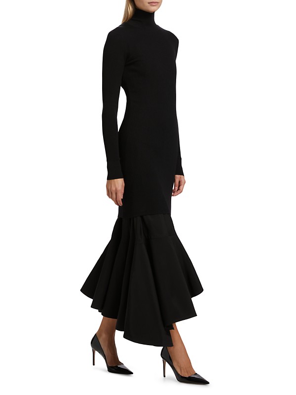 Shop Bottega Veneta Turtleneck Long-Sleeve Maxi Dress | Saks Shop Bottega Veneta Turtleneck Long-Sleeve Maxi Dress | Saks