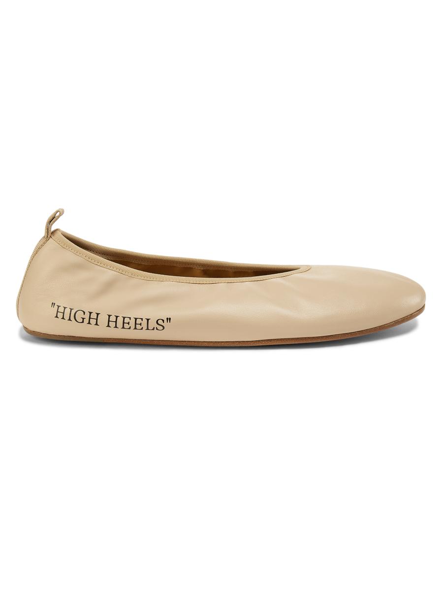 Off-White High Heel Leather Ballerina Flats | Saks Fifth Avenue
