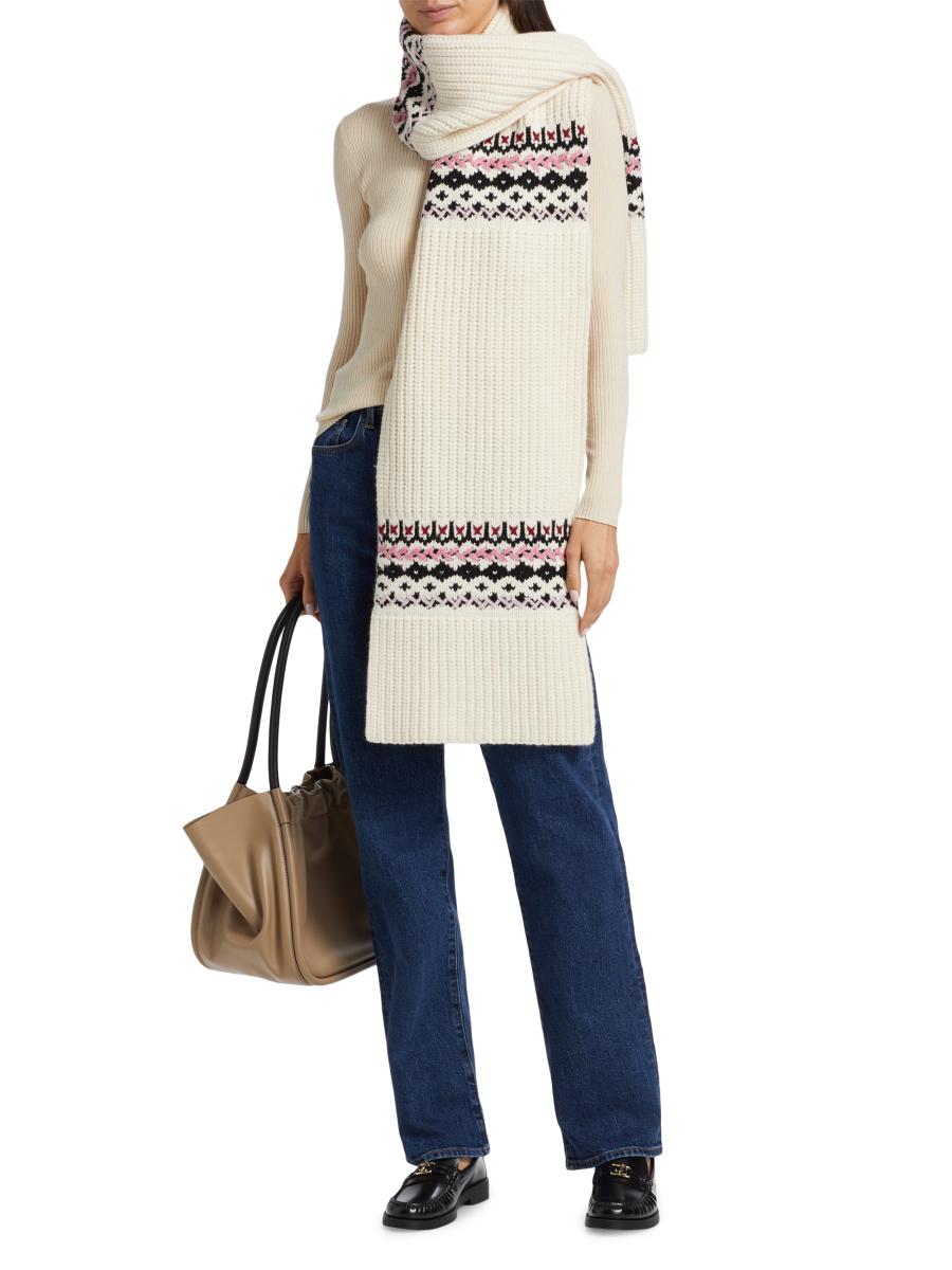 rag & bone Leigh Ribbed Fair Isle Scarf | Saks Fifth Avenue