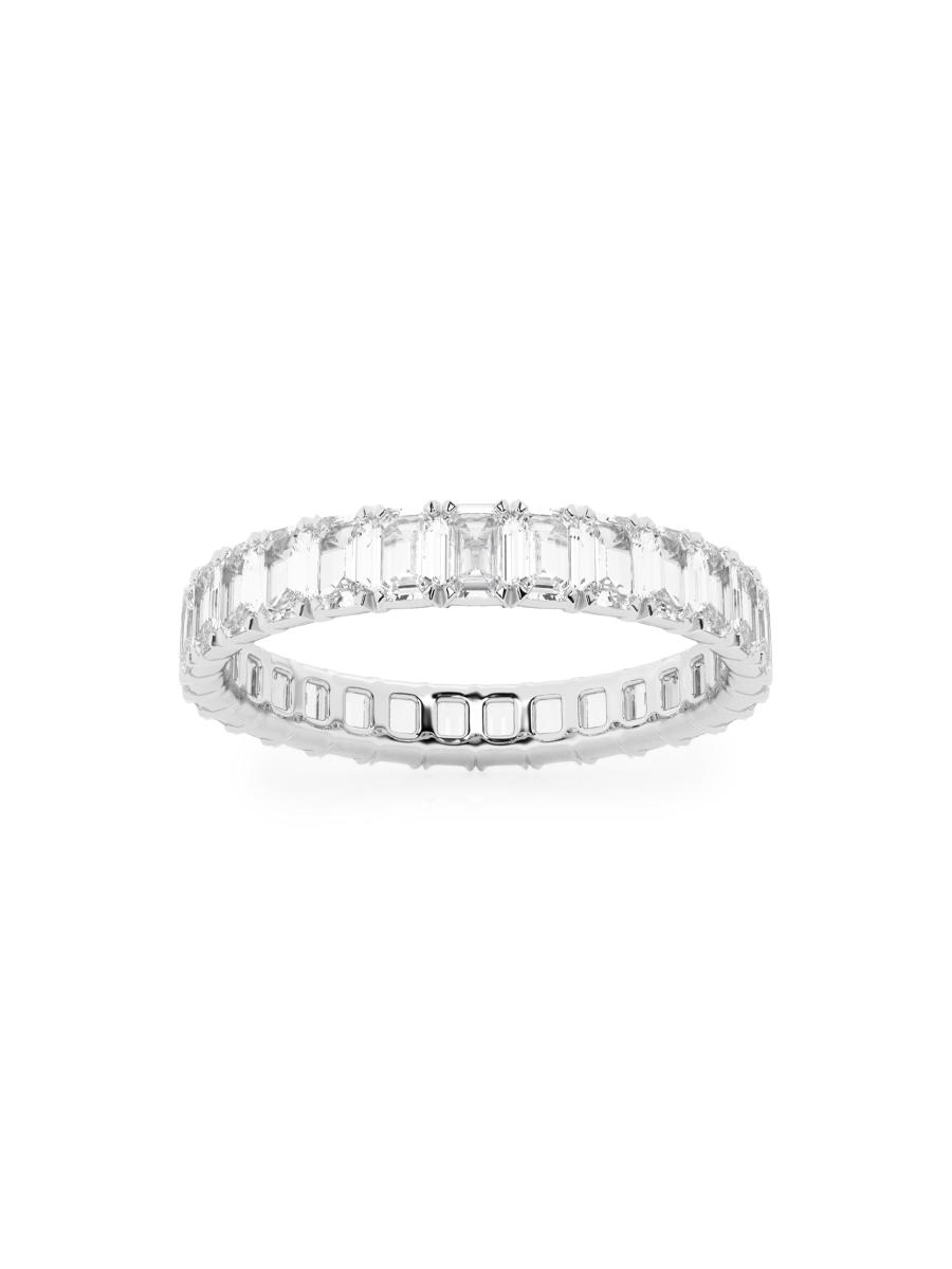 Saks Fifth Avenue Collection Platinum & Emerald-Cut Lab-Grown Diamond ...