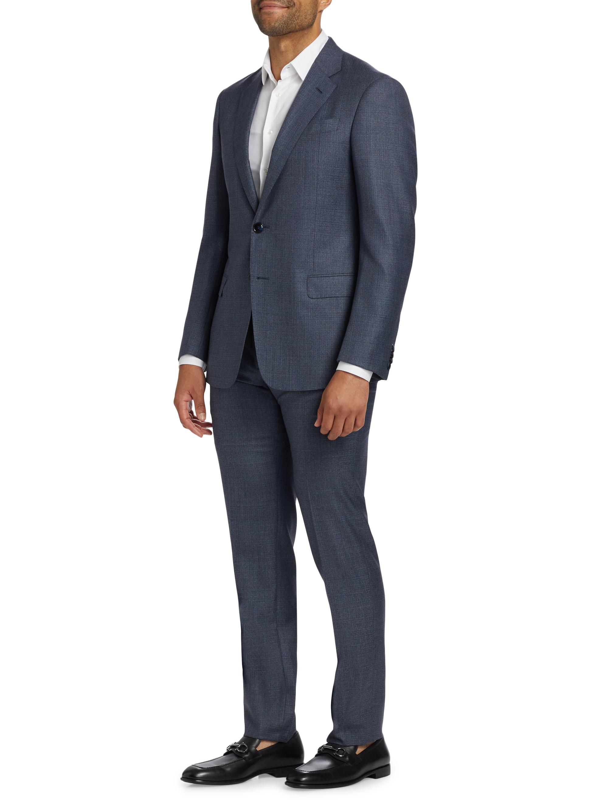 Giorgio Armani Micro Box Wool Suit | Saks Fifth Avenue