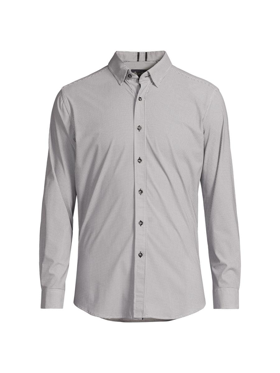 Robert Graham Paxton Houndstooth Button-Front Shirt | Saks Fifth Avenue